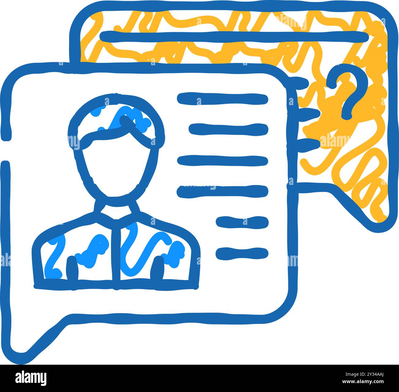 employee discussion icon doodle illustration Stock Vector Image & Art ...