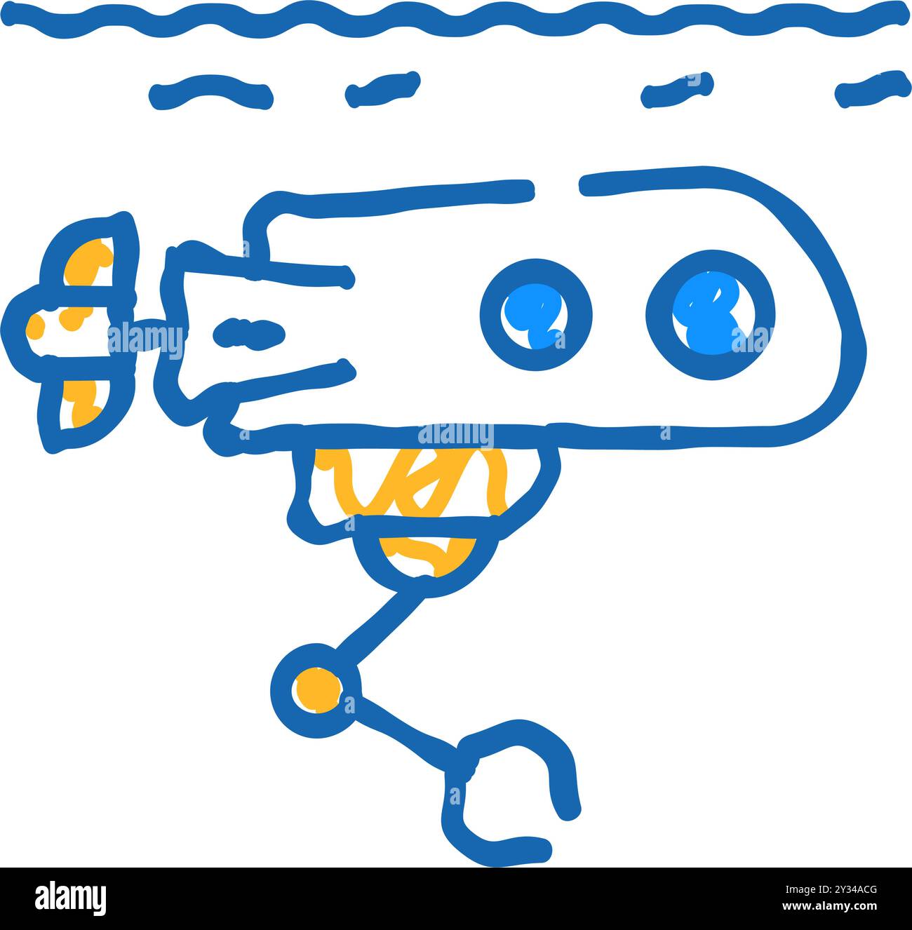 underwater robot icon doodle illustration Stock Vector Image & Art - Alamy