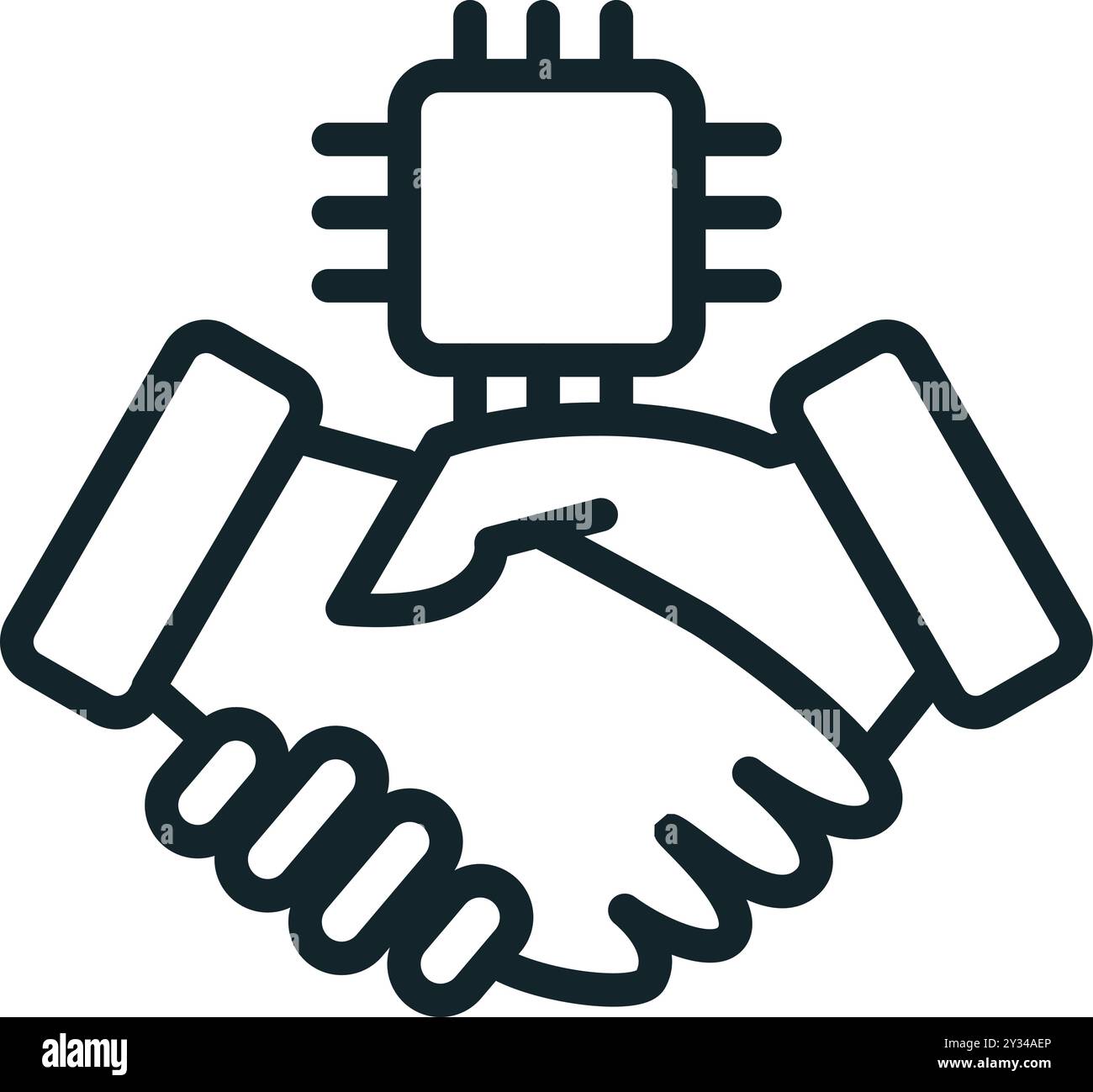 Visual representation of an agreement or partnership in the field of ...
