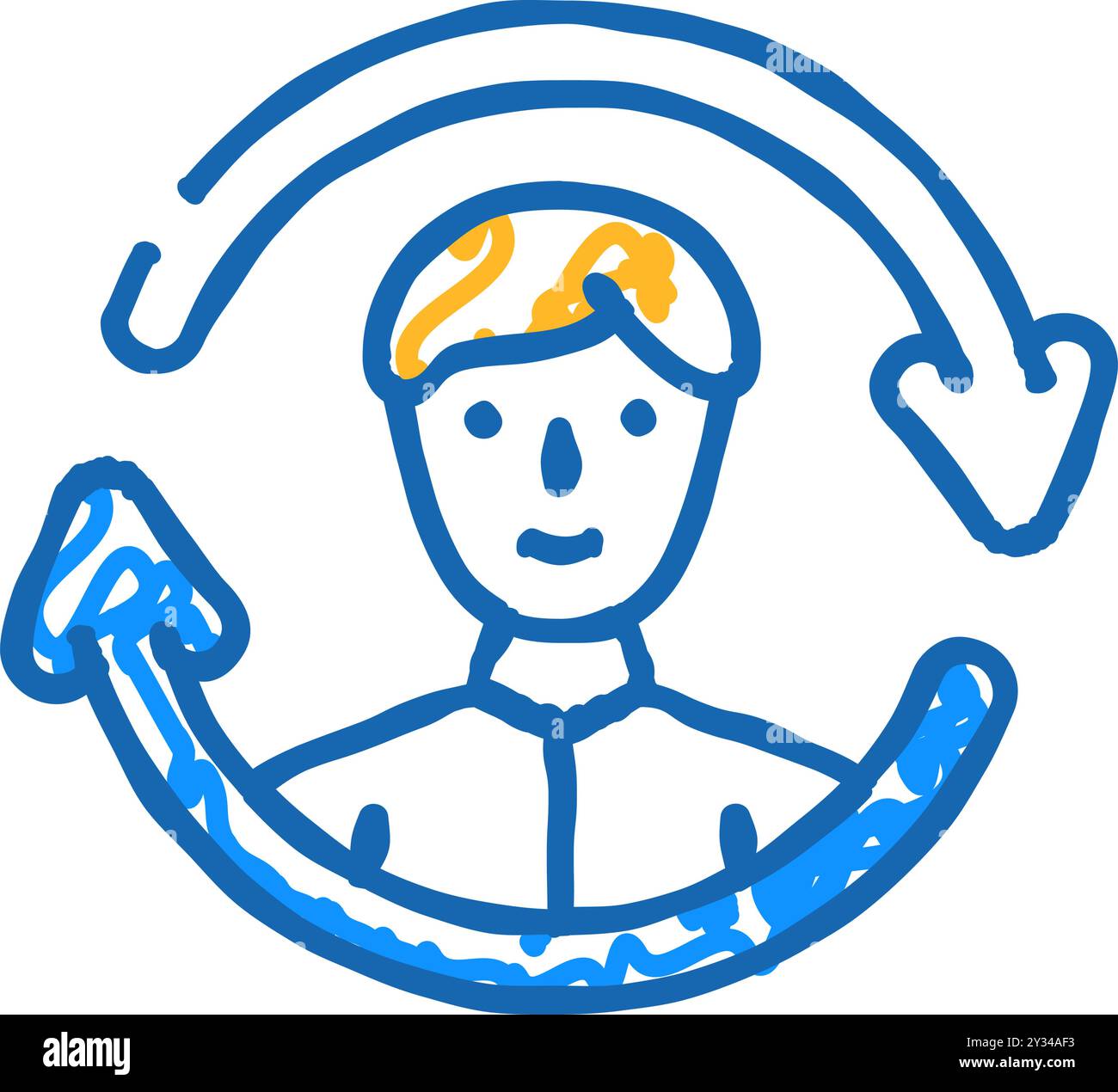 updating employee icon doodle illustration Stock Vector Image & Art - Alamy