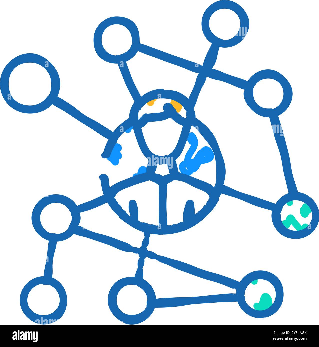 network connections icon doodle illustration Stock Vector Image & Art ...