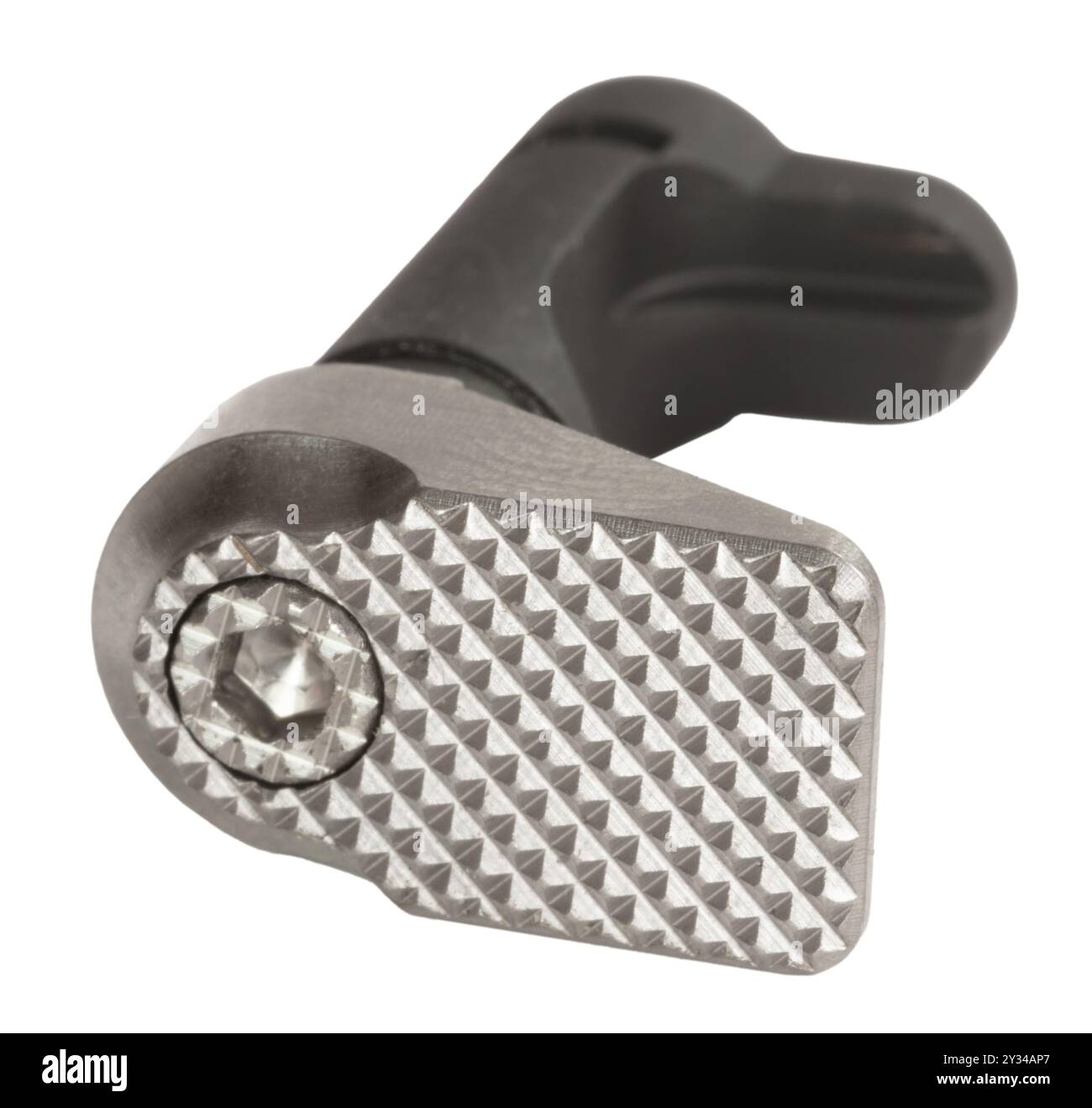 Semi-automatic pistol magazine release that is larger than the original ...