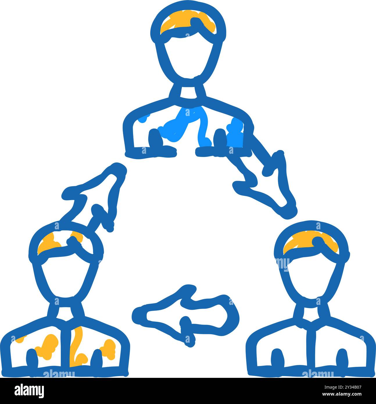 interaction people icon doodle illustration Stock Vector Image & Art ...