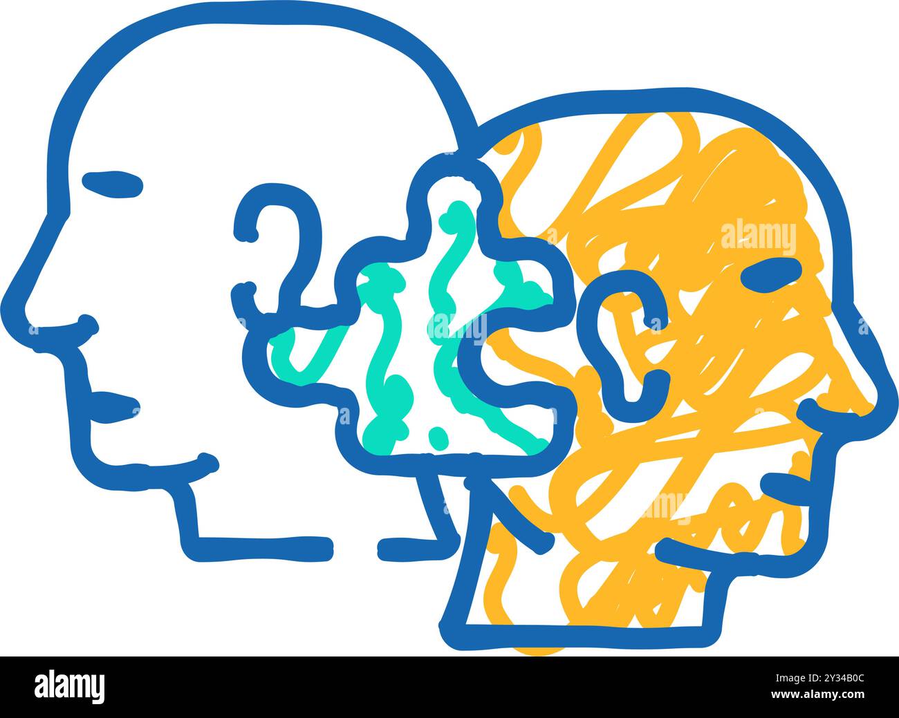 compatibility human icon doodle illustration Stock Vector Image & Art ...