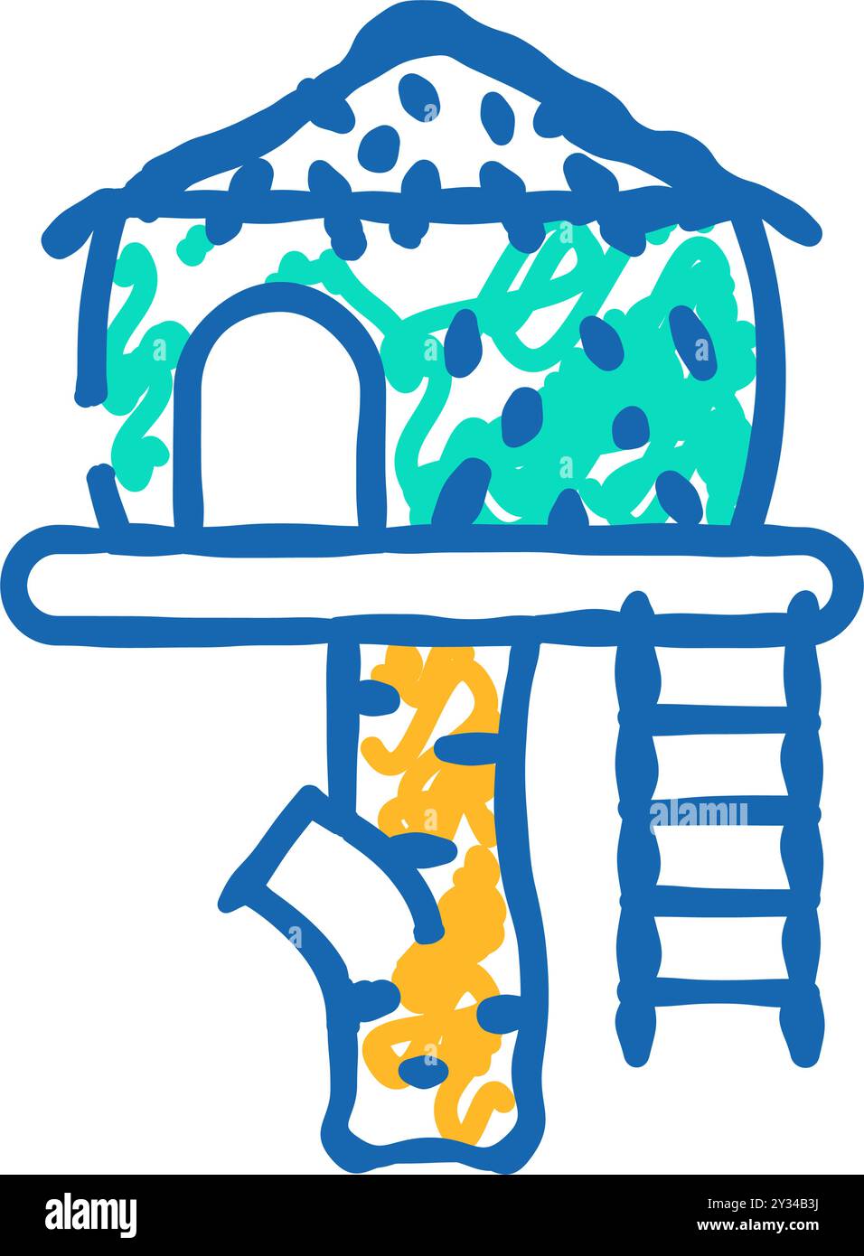 tree house icon doodle illustration Stock Vector Image & Art - Alamy