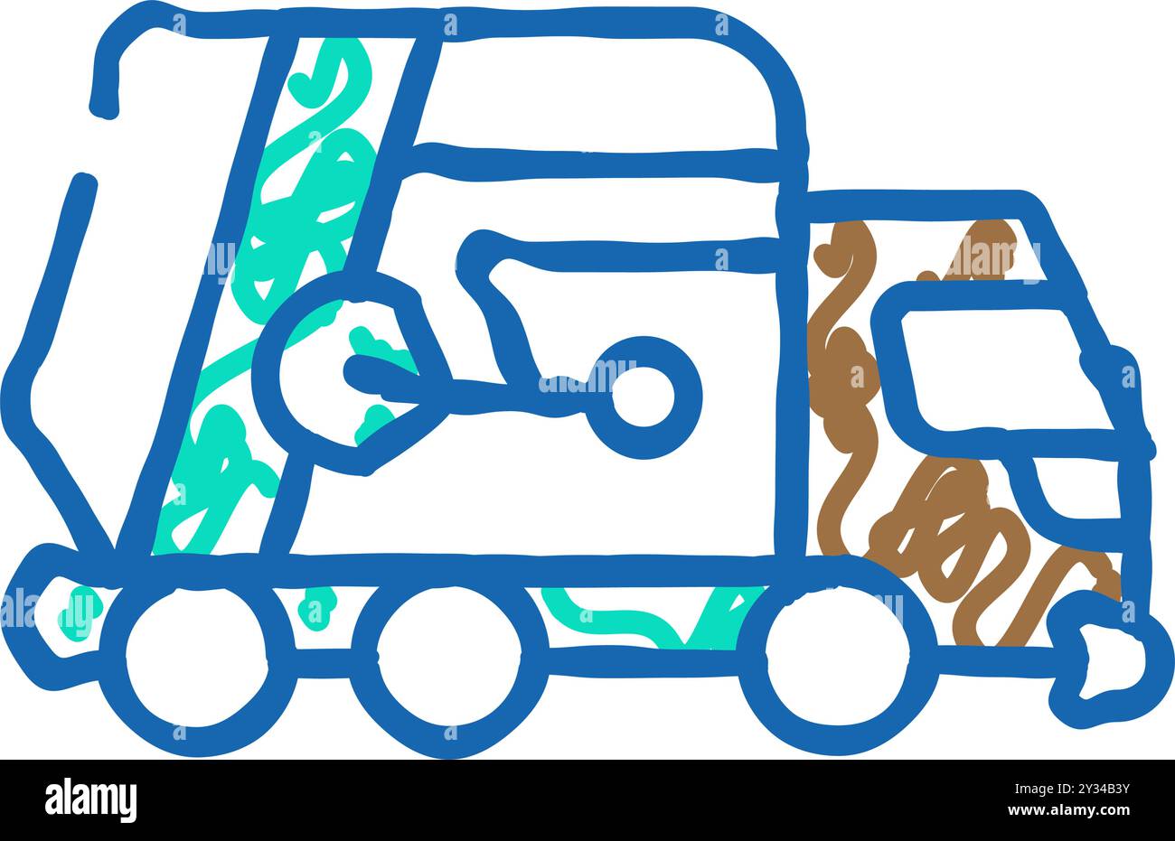 Conveyor belt garbage in Stock Vector Images - Alamy