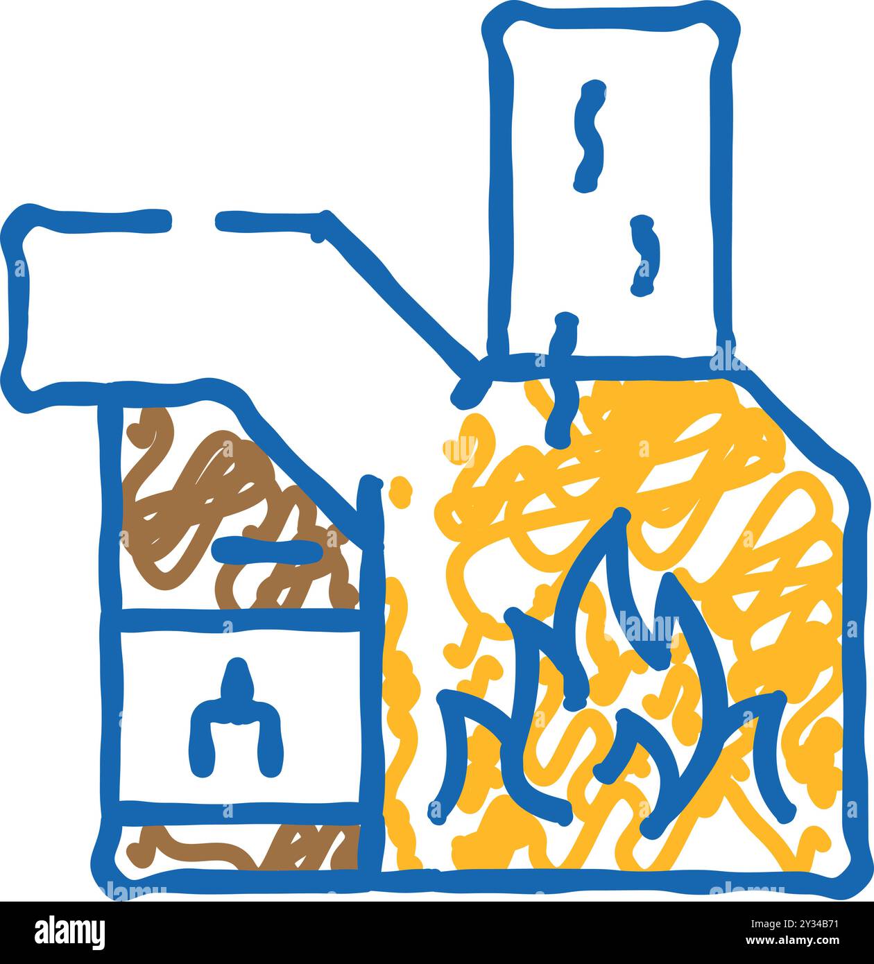 burning waste icon doodle illustration Stock Vector Image & Art - Alamy