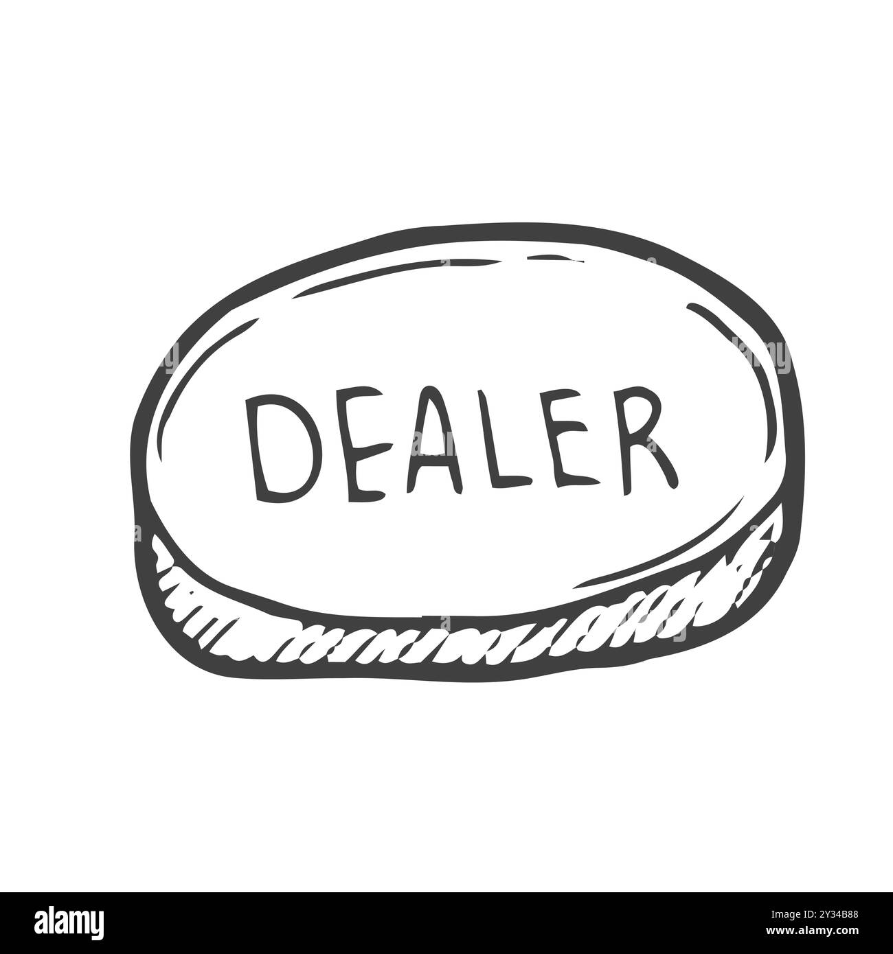 Casino Dealer Chip Icon Silhouette Illustration. Poker Vector Graphic ...