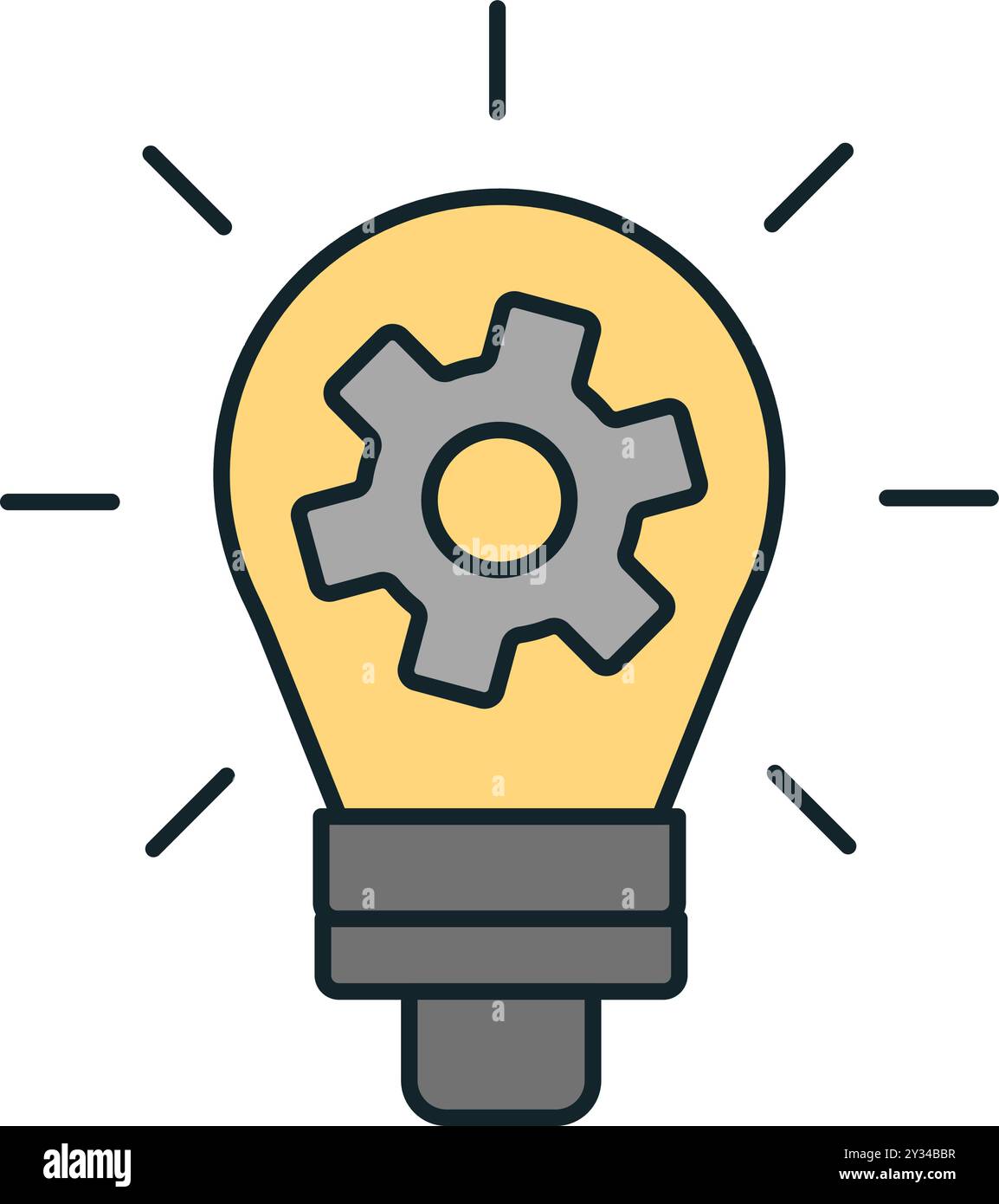 Isolated gear inside light Stock Vector Images - Alamy