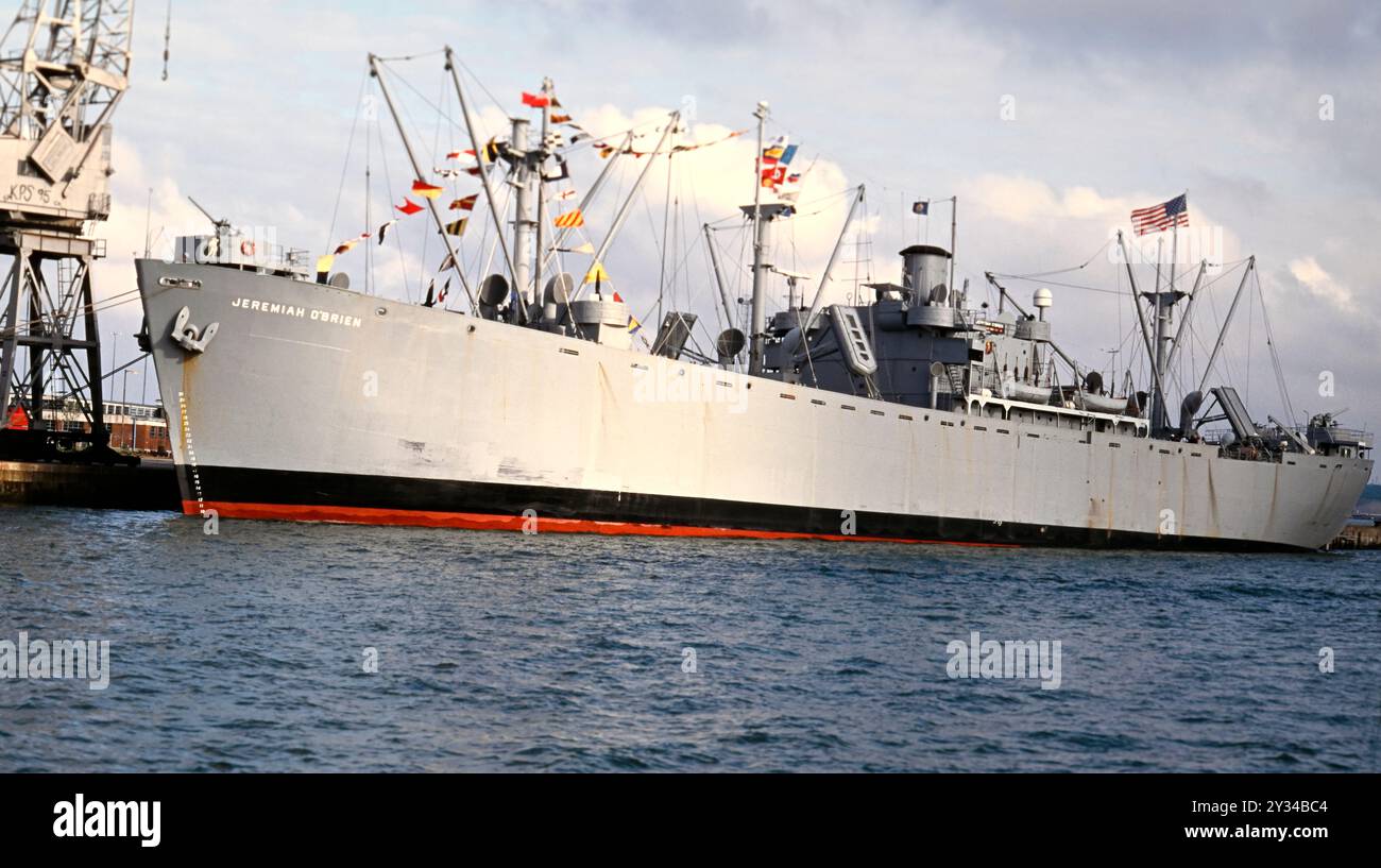 SS Jeremiah O'Brien WWII Liberty Ship berthed at Southampton Docks ...