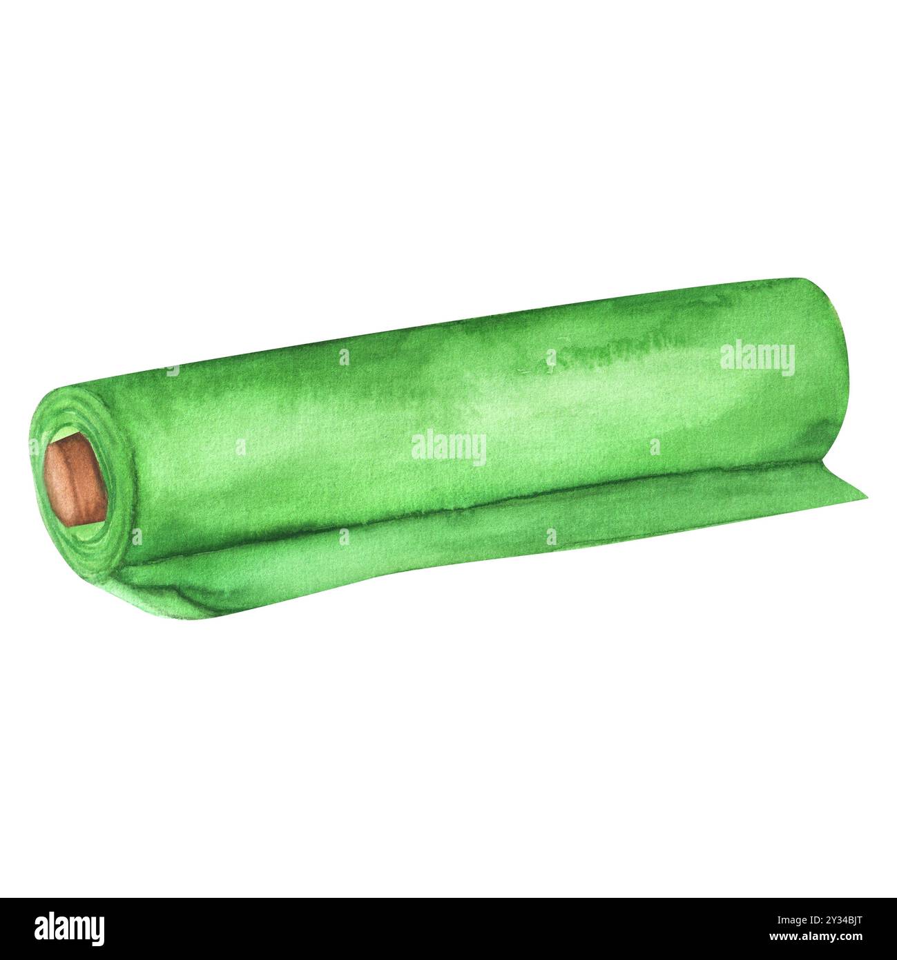 A roll of green fabric. Rolled fabric. Textile. Cloth. Sewing clipart ...