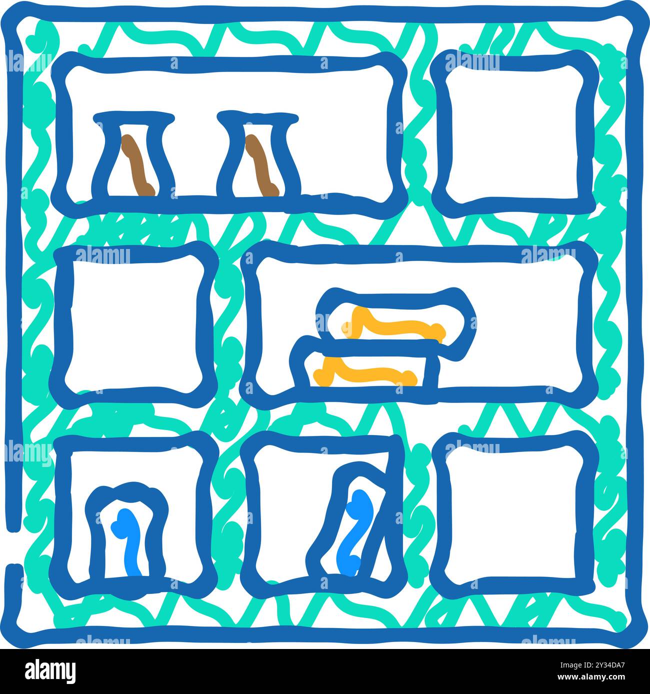 shelves furniture icon doodle illustration Stock Vector Image & Art - Alamy