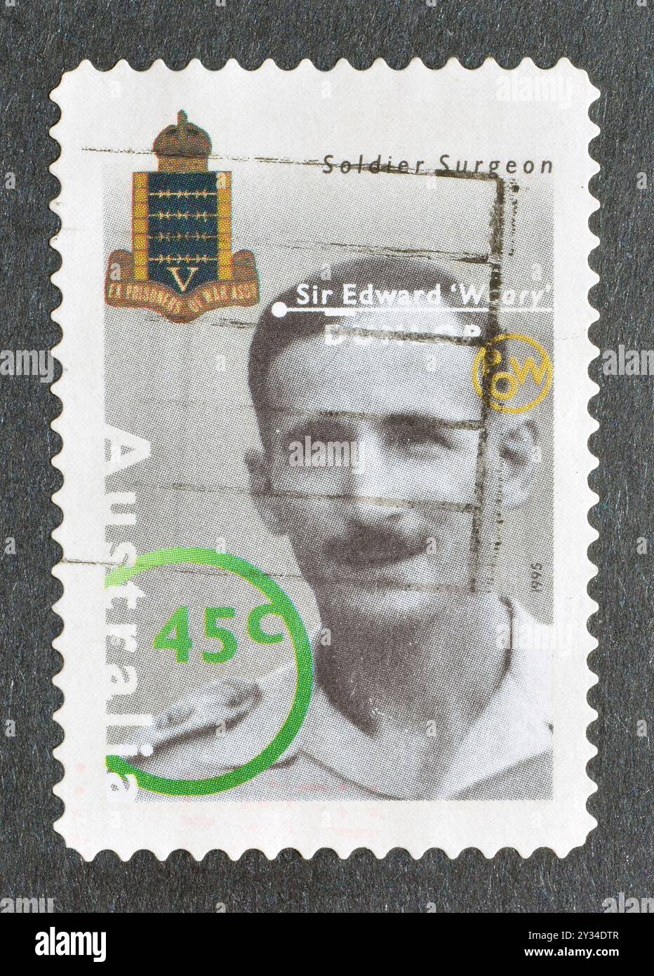 Cancelled postage stamp printed by Australia, that shows portrait of ...