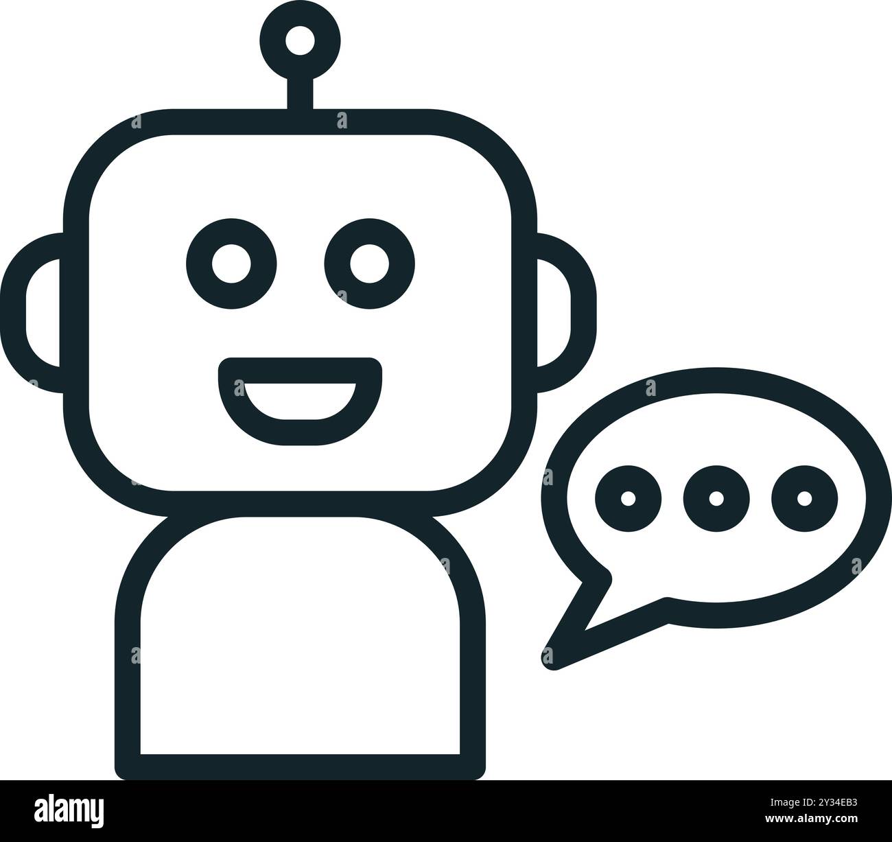 Chatbot giving answer, artificial intelligence robot talking through ...
