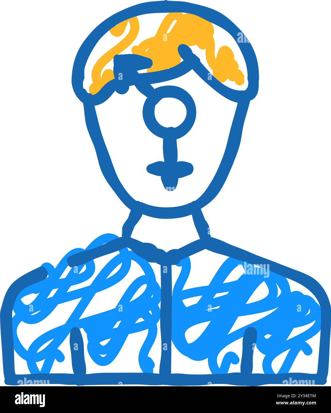 gender change man icon doodle illustration Stock Vector Image & Art - Alamy
