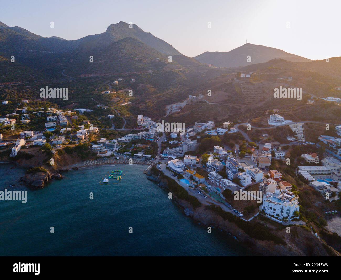 Aerial view of luxury greek island resort Crete Stock Photo - Alamy