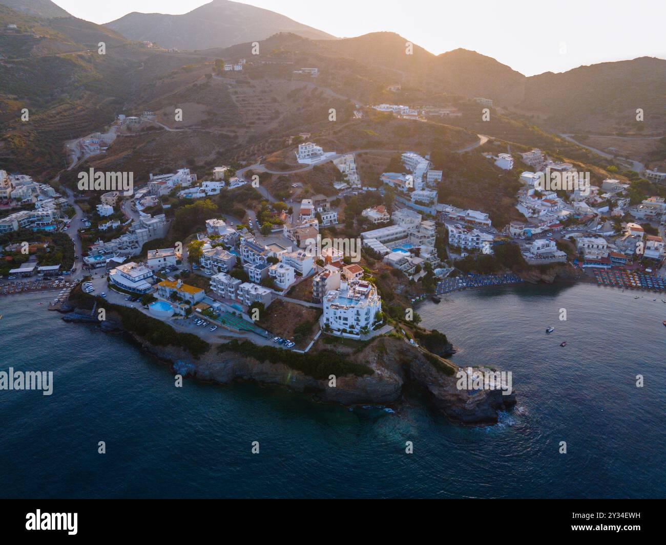 Aerial view of luxury greek island resort Crete Stock Photo - Alamy