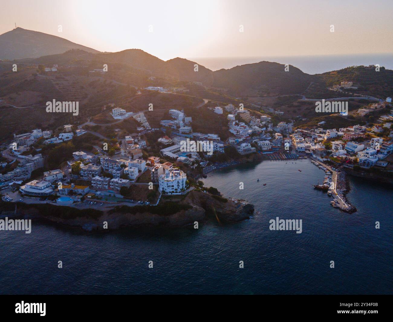 Aerial view of luxury greek island resort Crete Stock Photo - Alamy