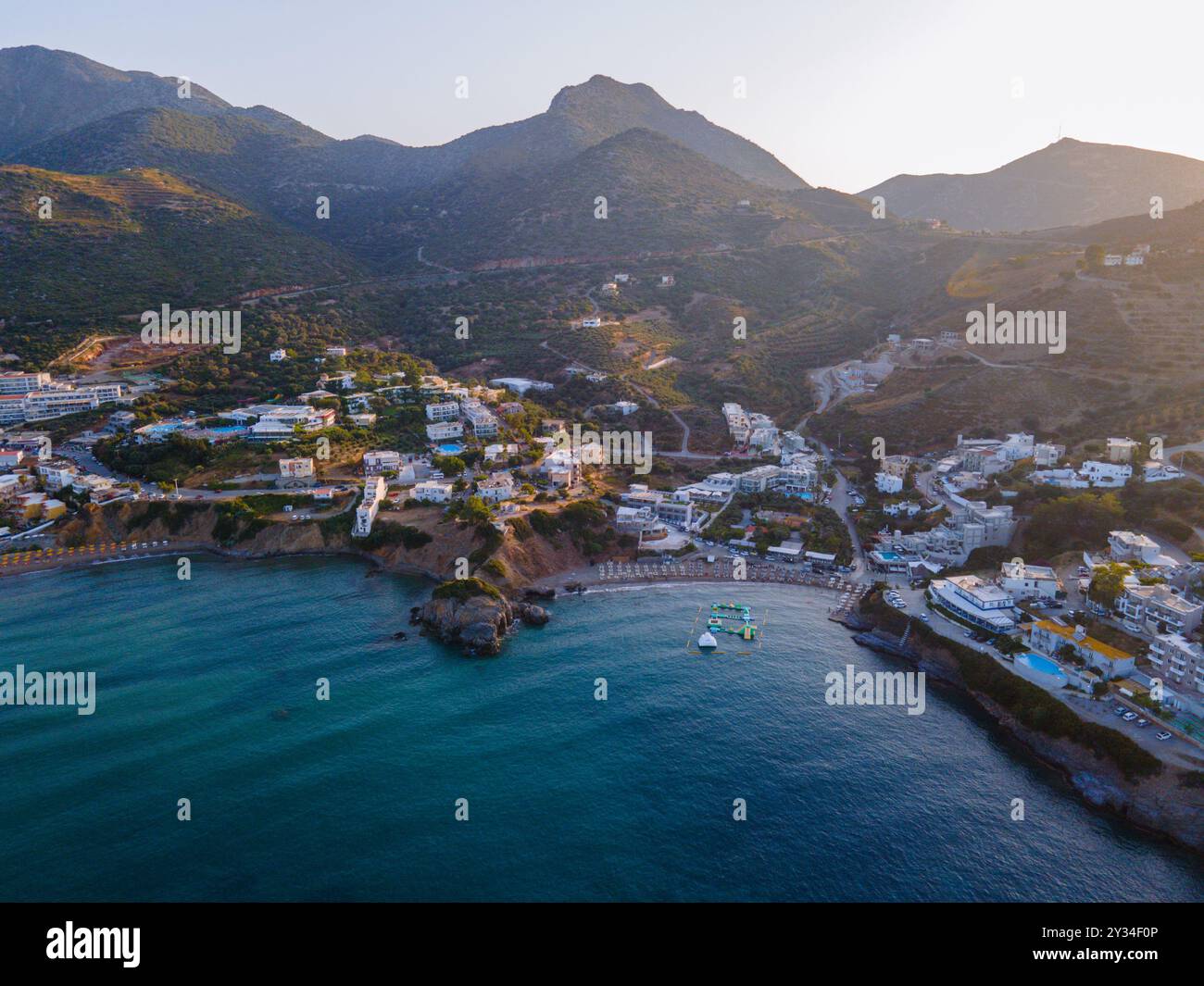 Aerial view of luxury greek island resort Crete Stock Photo - Alamy