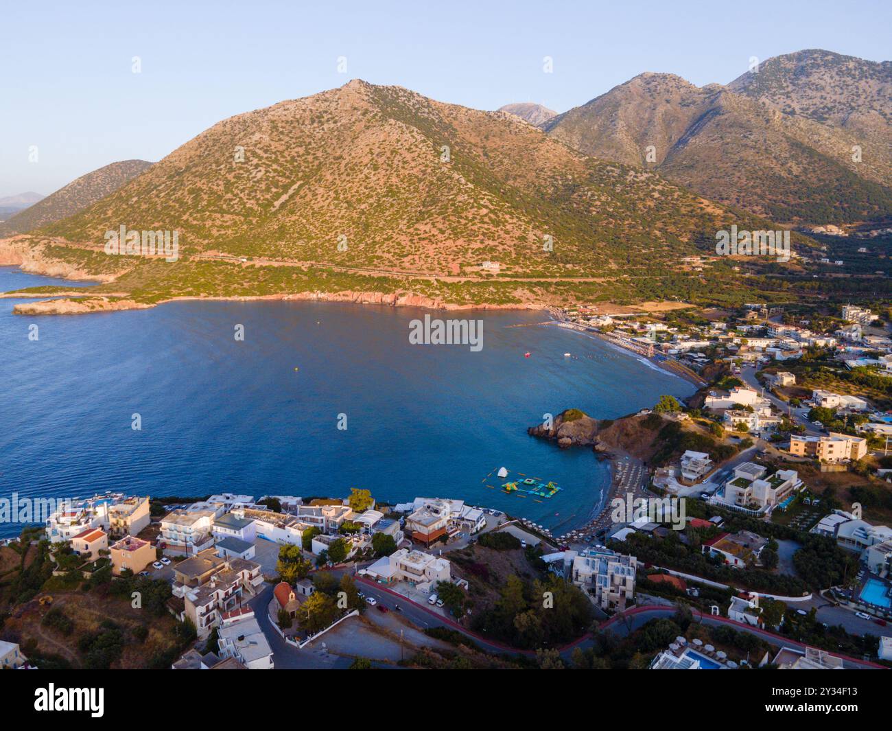 Aerial view of luxury greek island resort Crete Stock Photo - Alamy