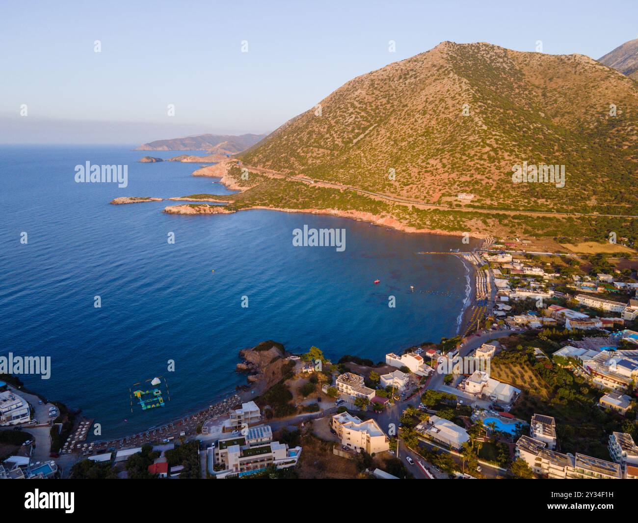Aerial view of luxury greek island resort Crete Stock Photo - Alamy