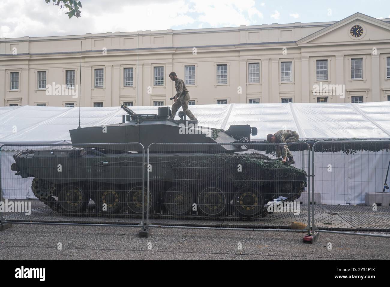 London, UK. 12 September 2024 . A British Army Challenger 2 tank is ...