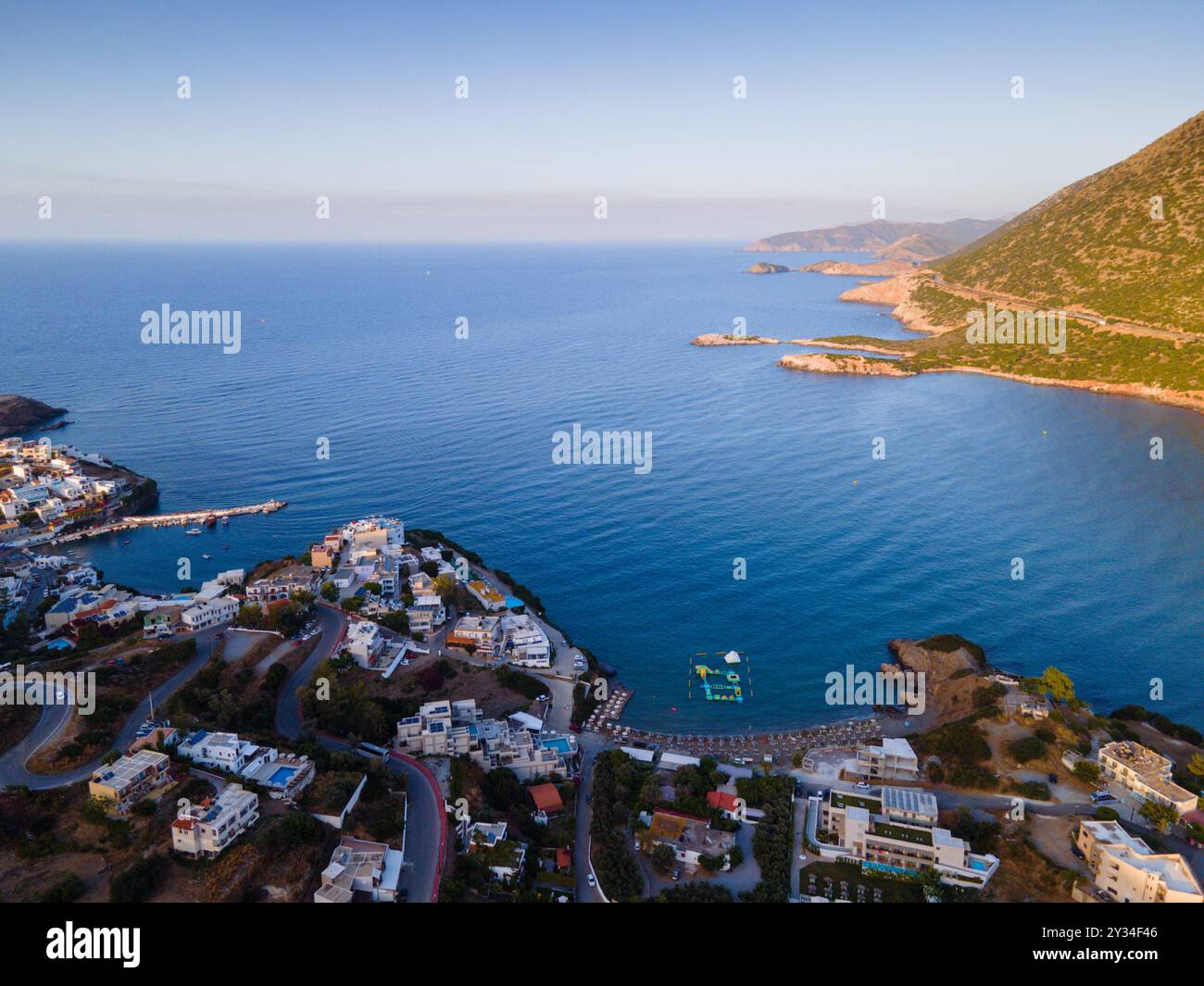 Aerial view of luxury greek island resort Crete Stock Photo - Alamy