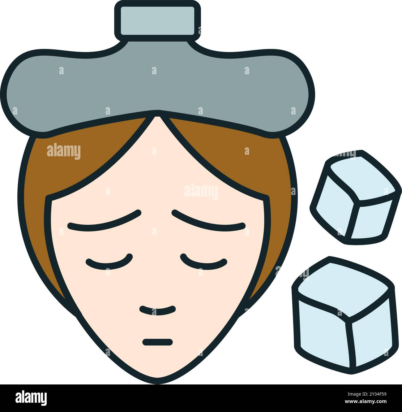 Applying cold pack Stock Vector Images - Alamy