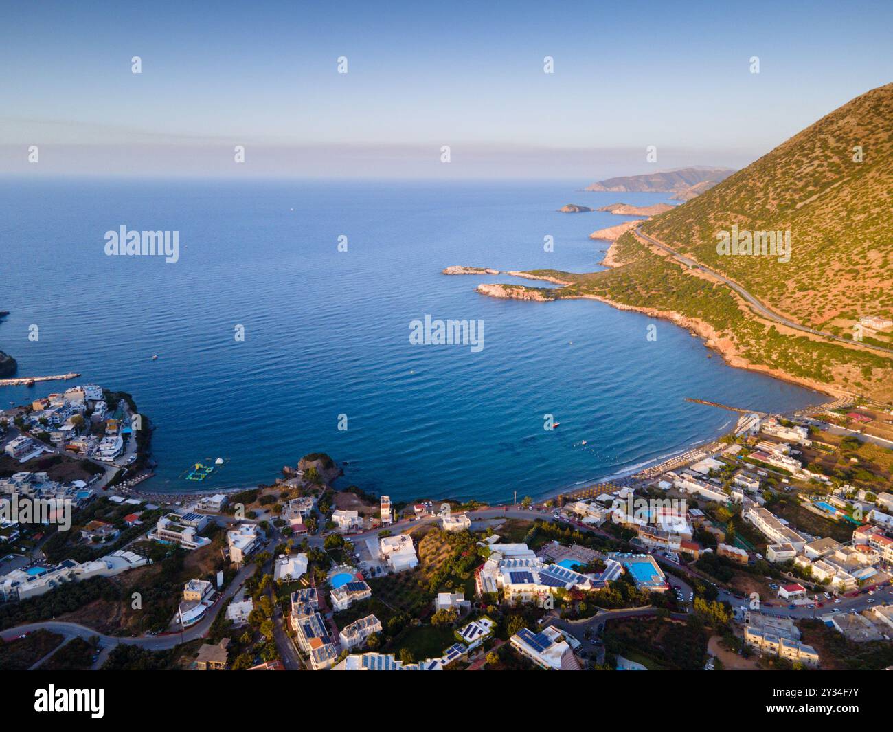 Aerial view of luxury greek island resort Crete Stock Photo - Alamy