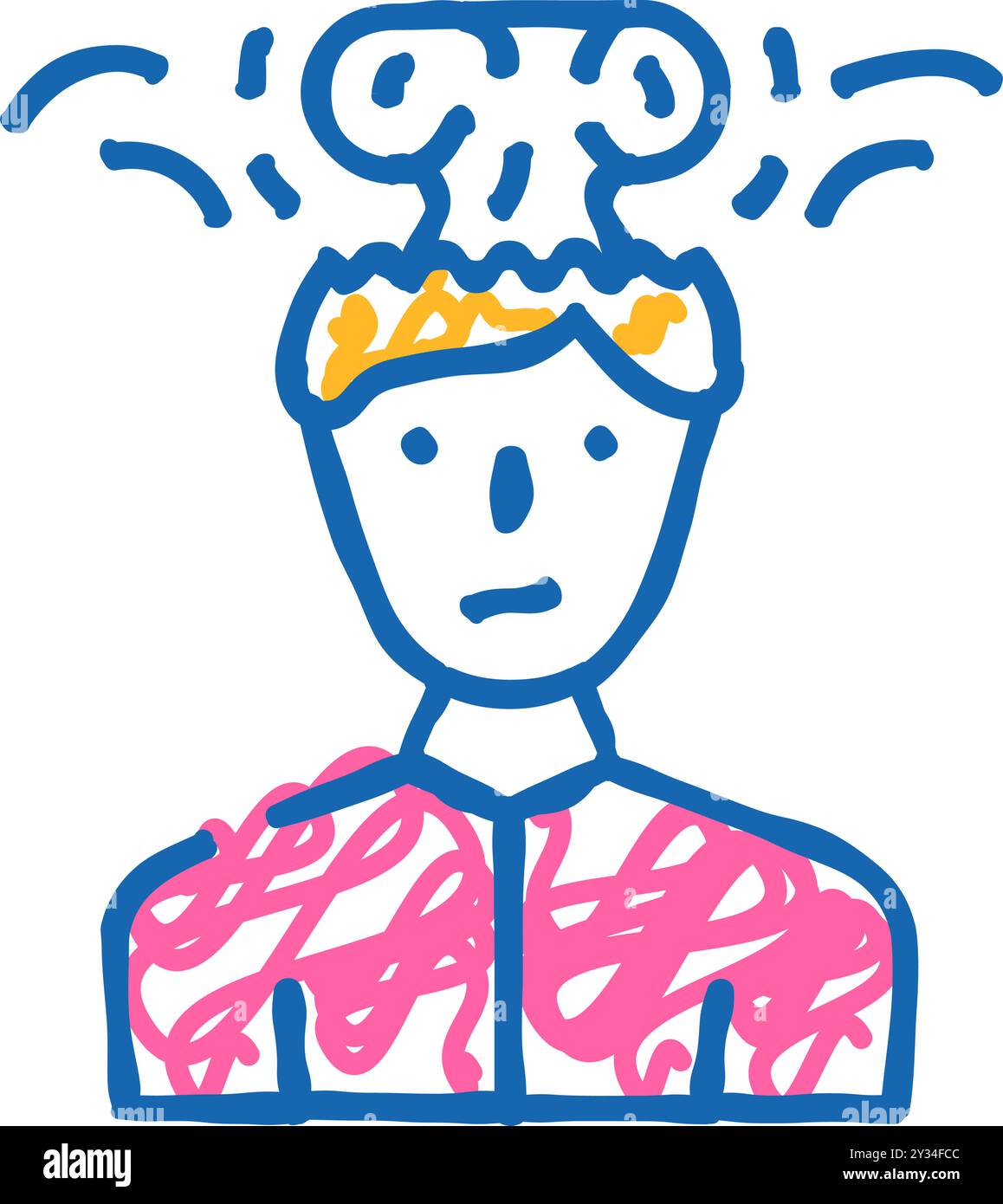 brain explosion male icon doodle illustration Stock Vector Image & Art ...