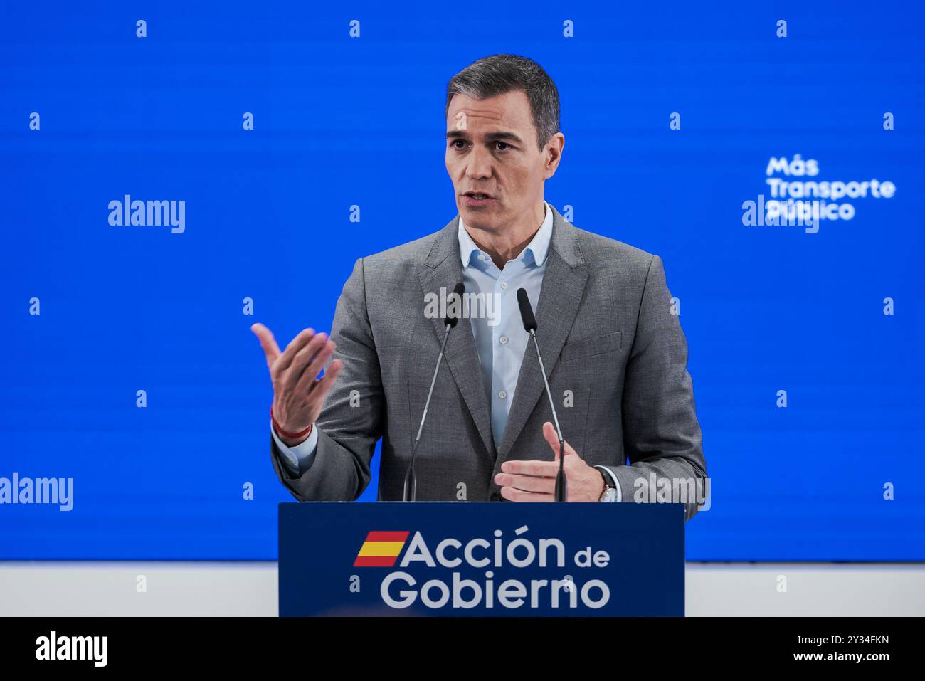 Madrid, Madrid, Spain. 12th Sep, 2024. Spanish Prime Minister, Pedro ...