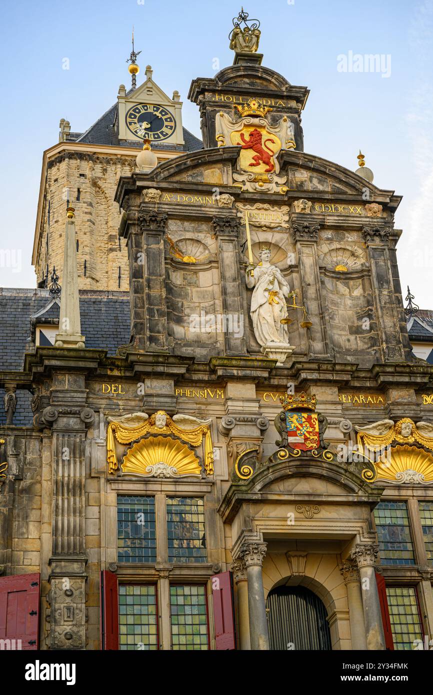 The historic City Hall (Stadhuis), Delft, The Netherlands Stock Photo ...