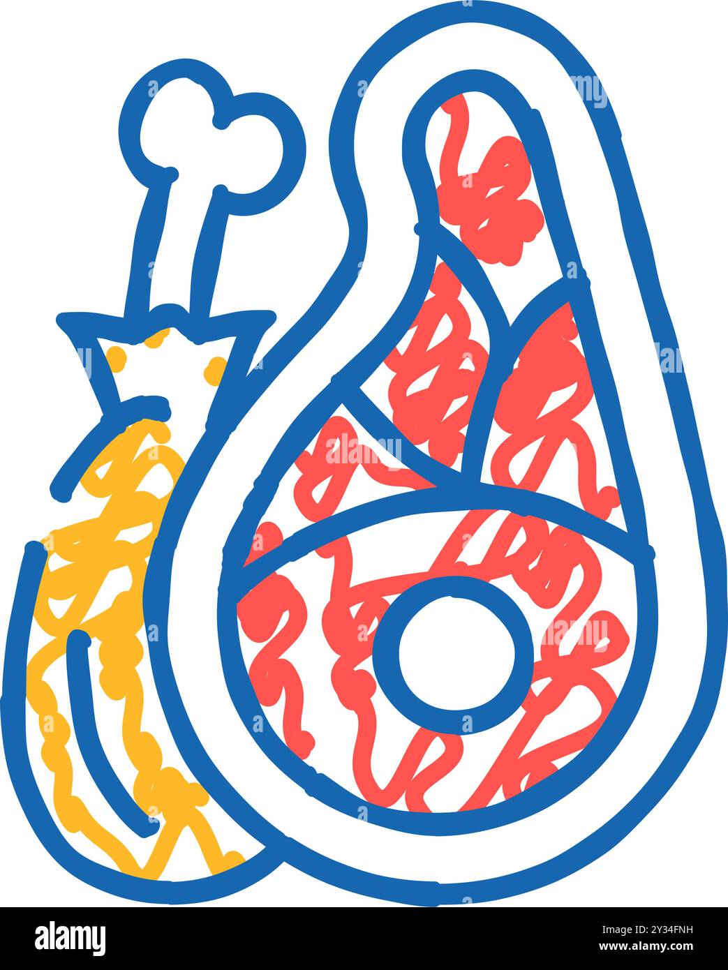 meat product icon doodle illustration Stock Vector Image & Art - Alamy