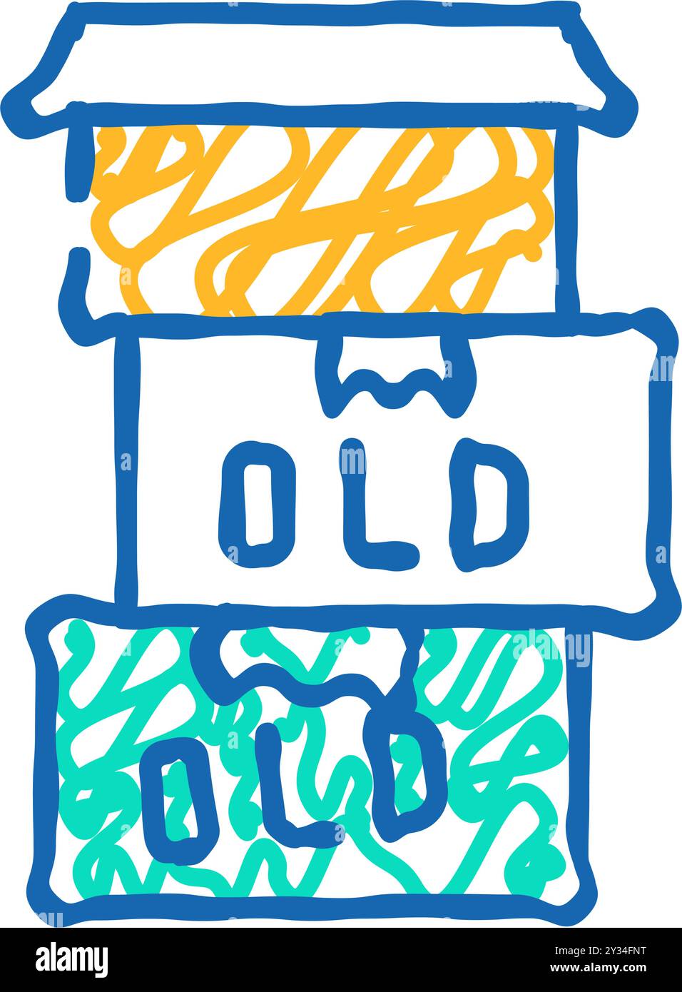 old things in box icon doodle illustration Stock Vector Image & Art - Alamy