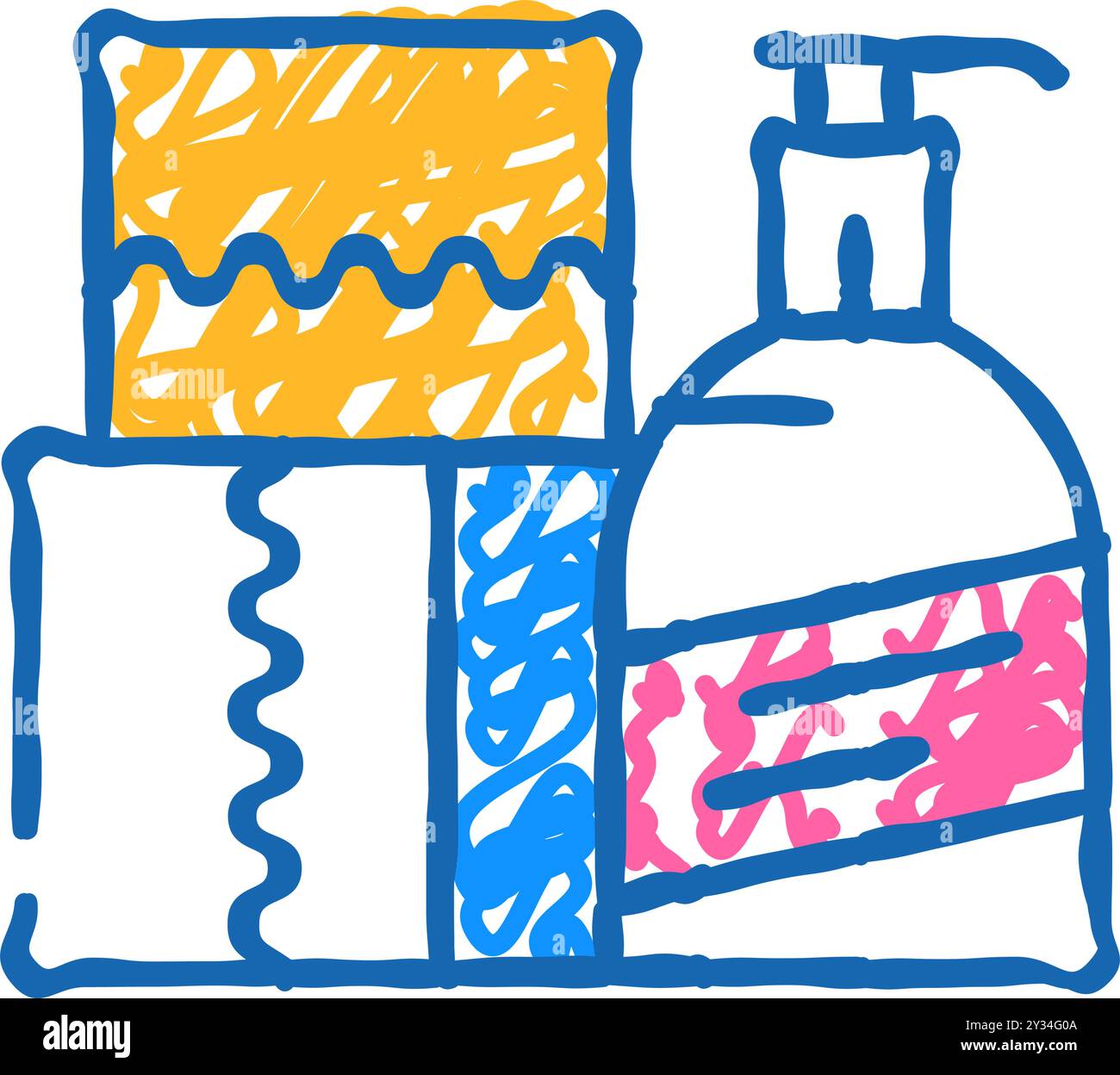 sanitary product department icon doodle illustration Stock Vector Image ...