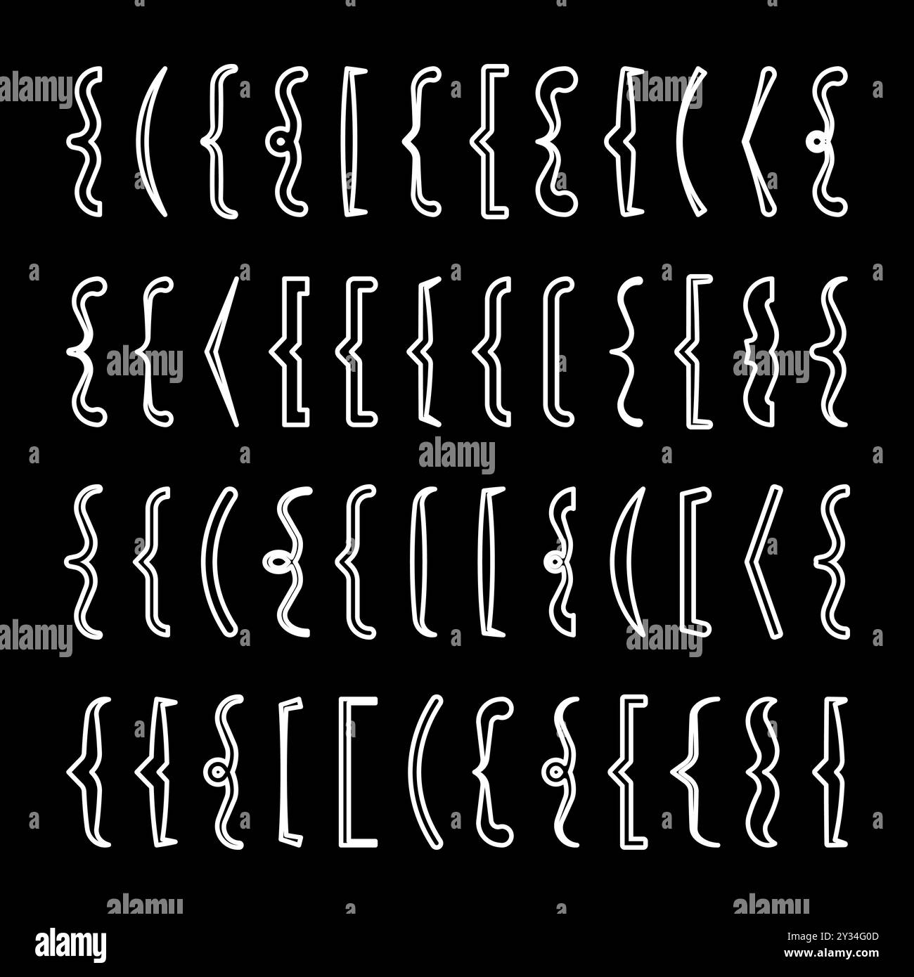 Text brackets collection, black quotation box. Curly, square and corner ...
