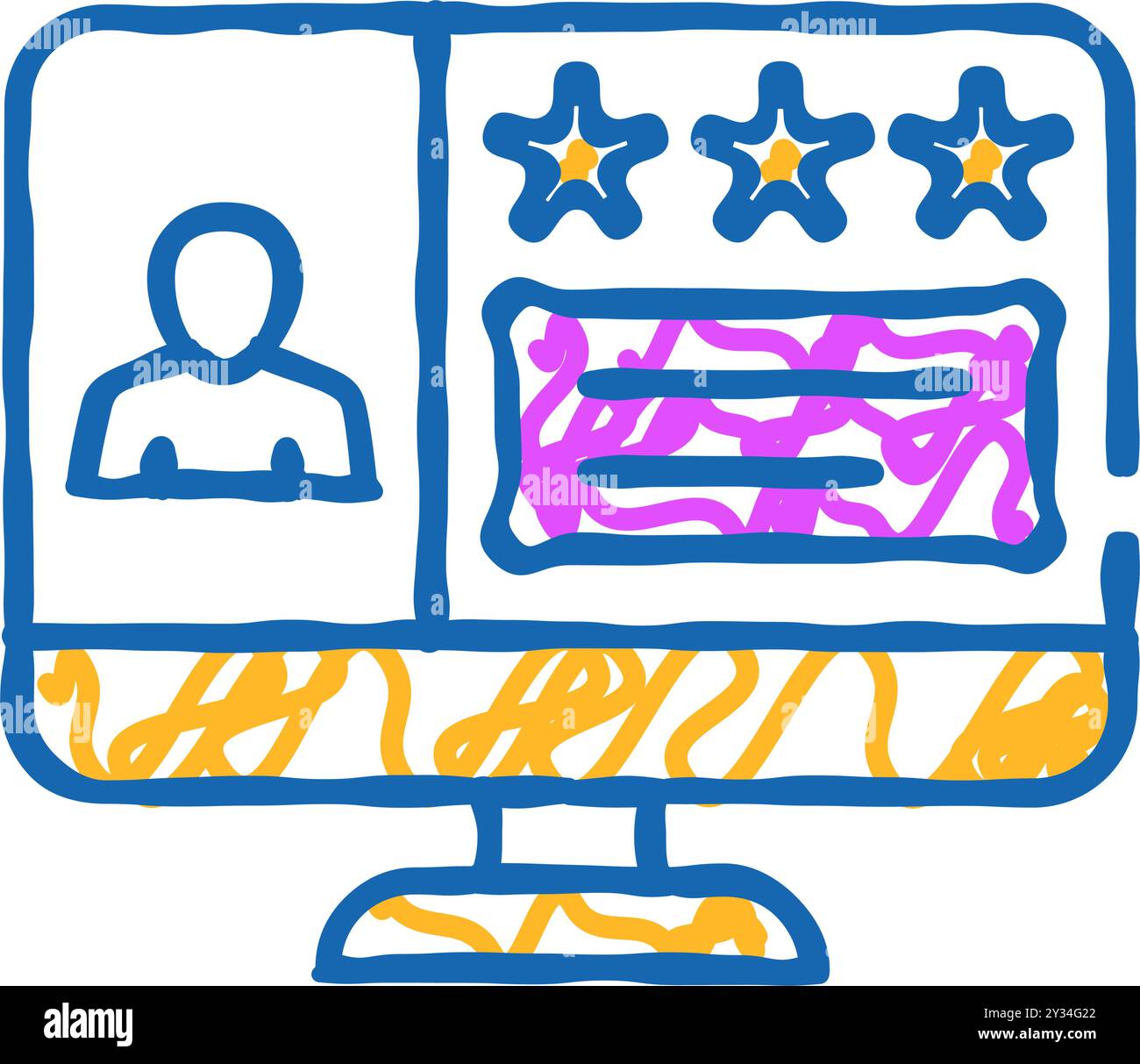 review video call icon doodle illustration Stock Vector Image & Art - Alamy