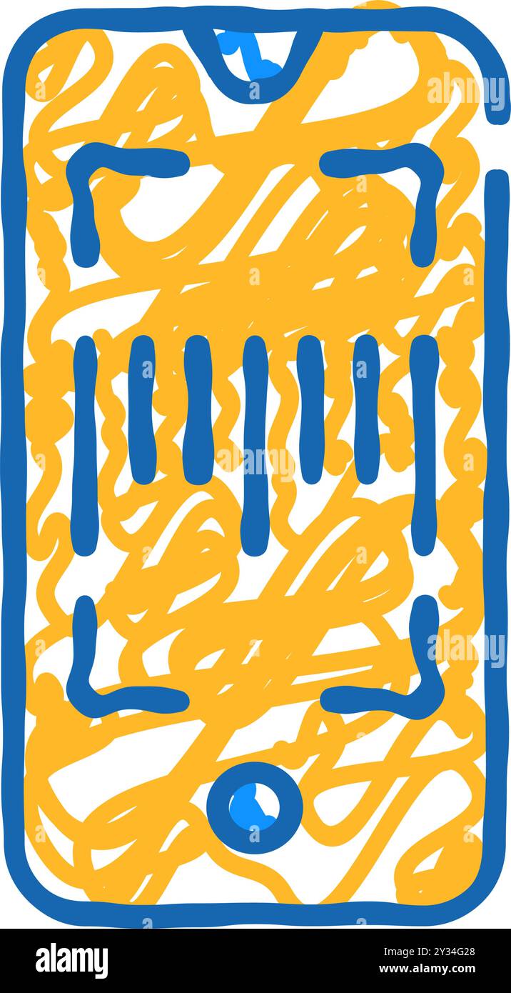 barcode scanner application icon doodle illustration Stock Vector Image ...