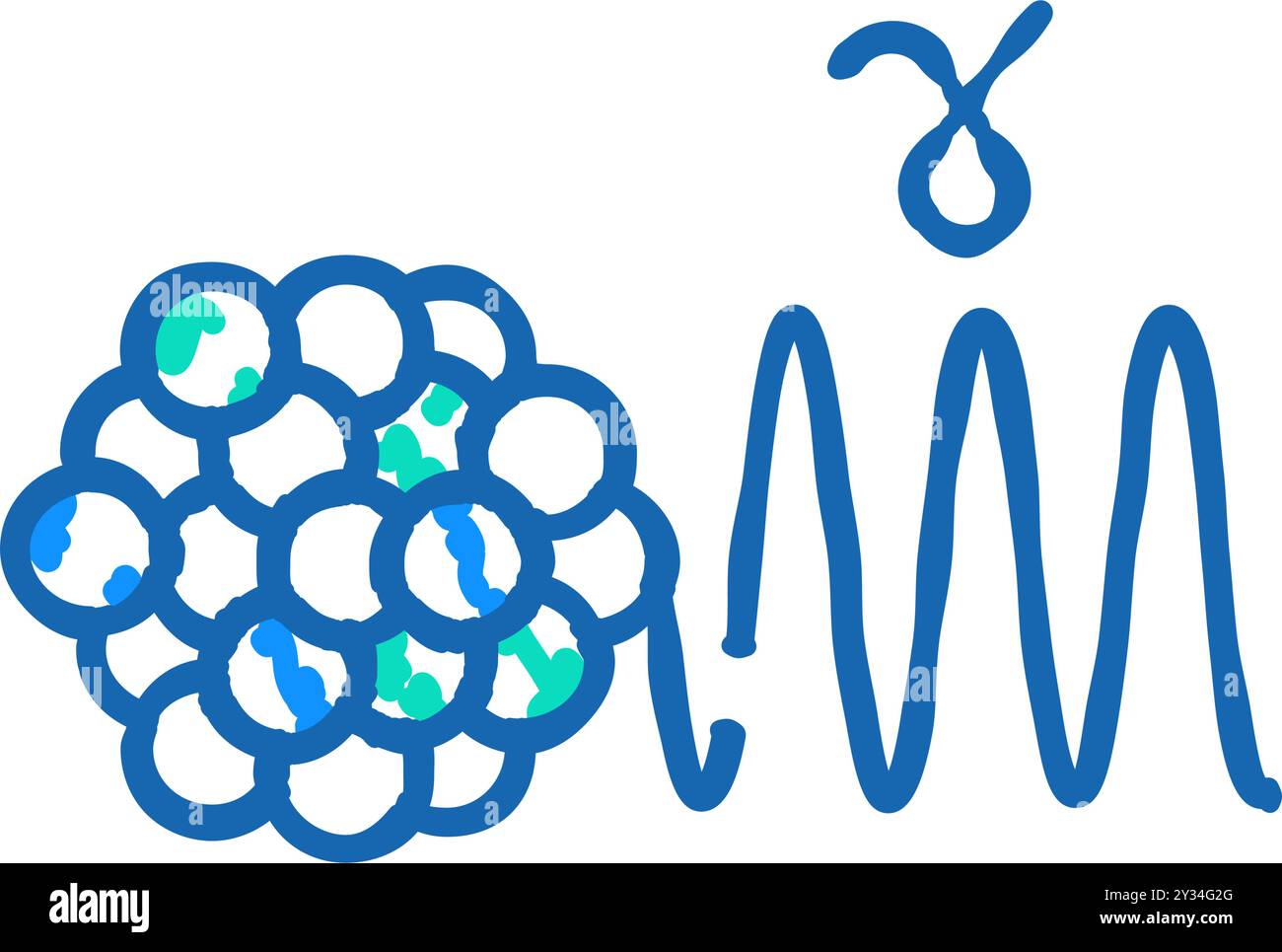 electromagnetic waves icon doodle illustration Stock Vector Image & Art ...