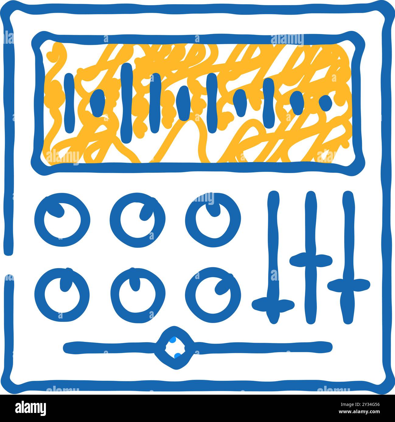 sound processing video production icon doodle illustration Stock Vector ...