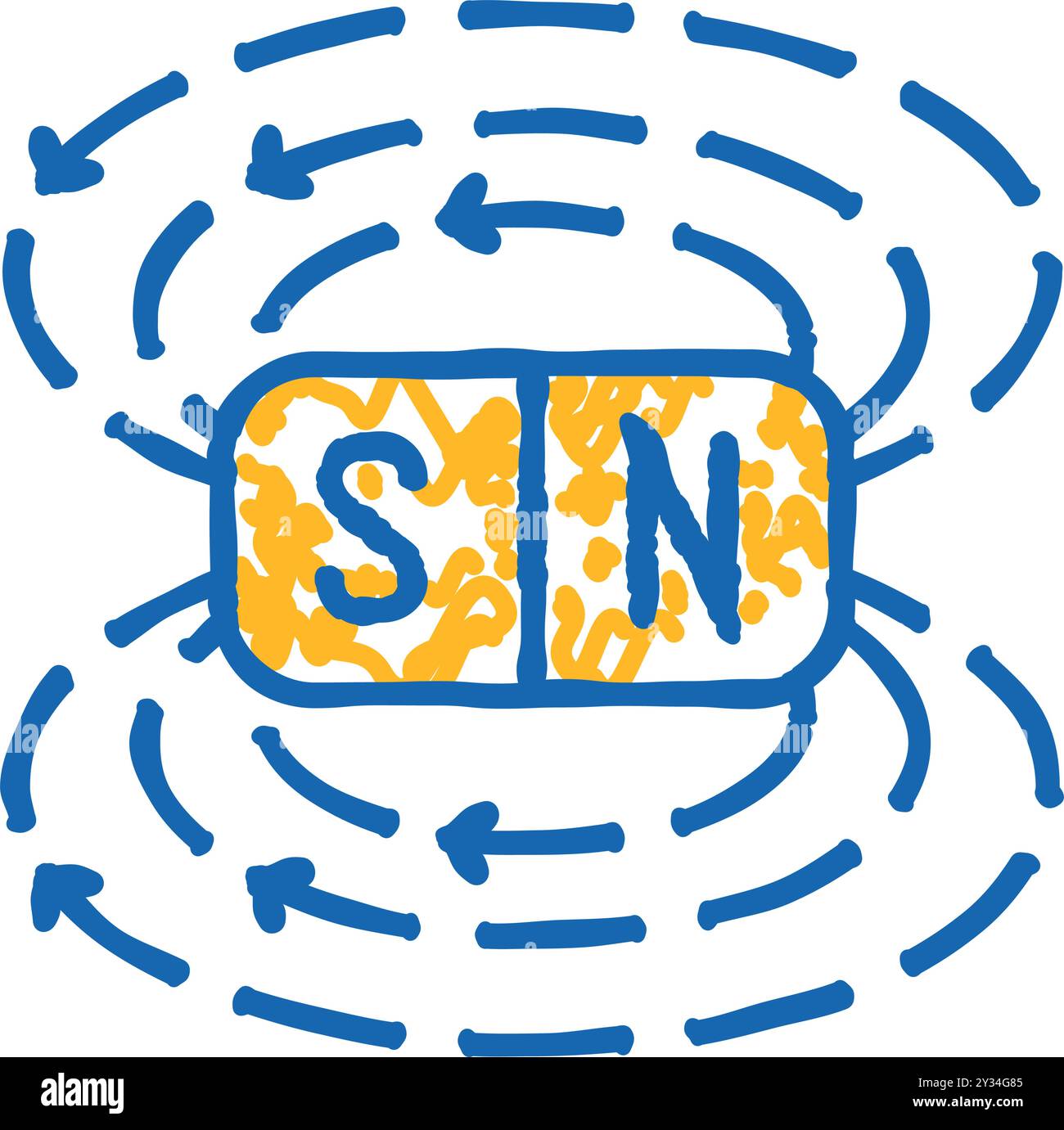 field electromagnetic icon doodle illustration Stock Vector Image & Art ...