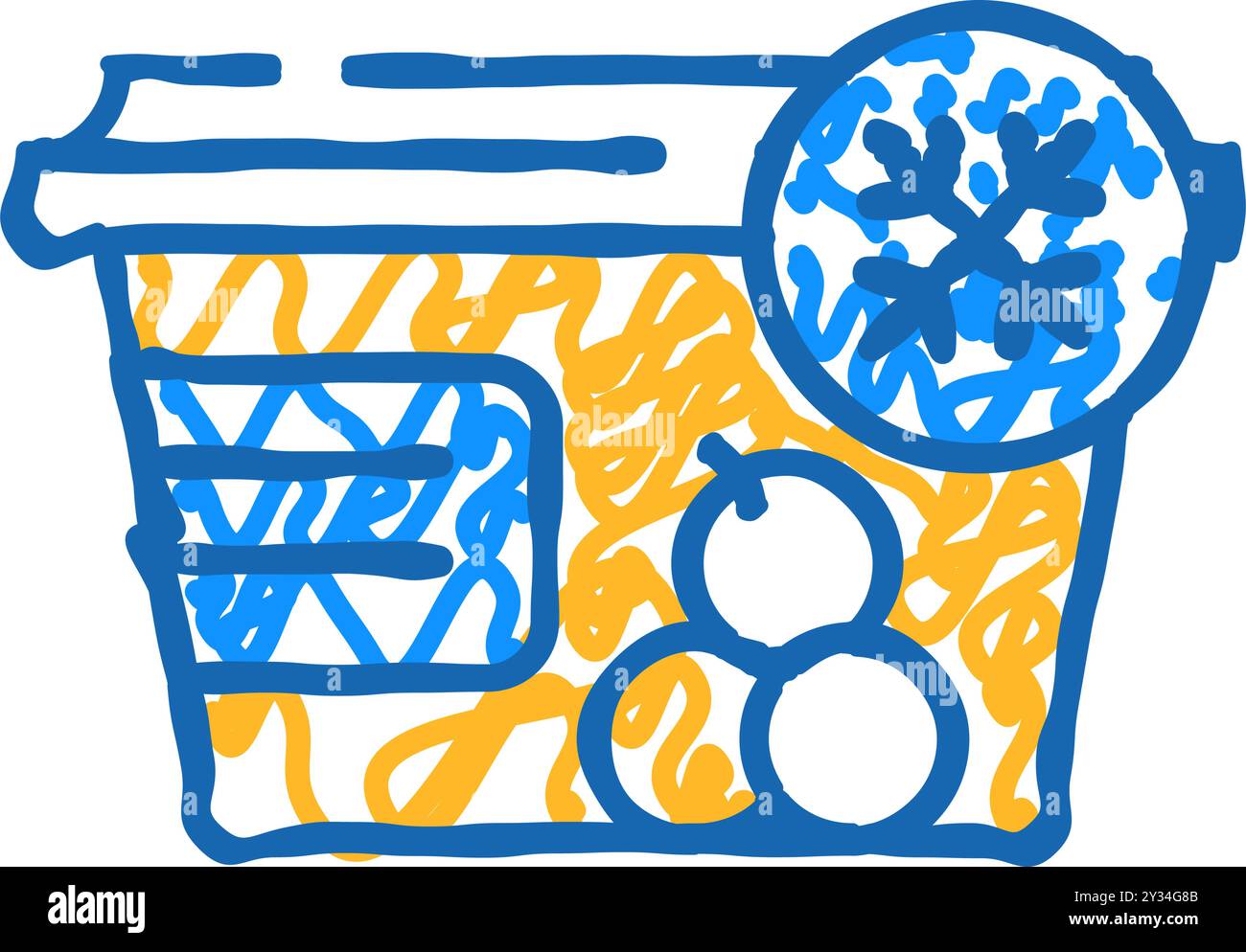 fruit frozen dessert icon doodle illustration Stock Vector Image & Art ...