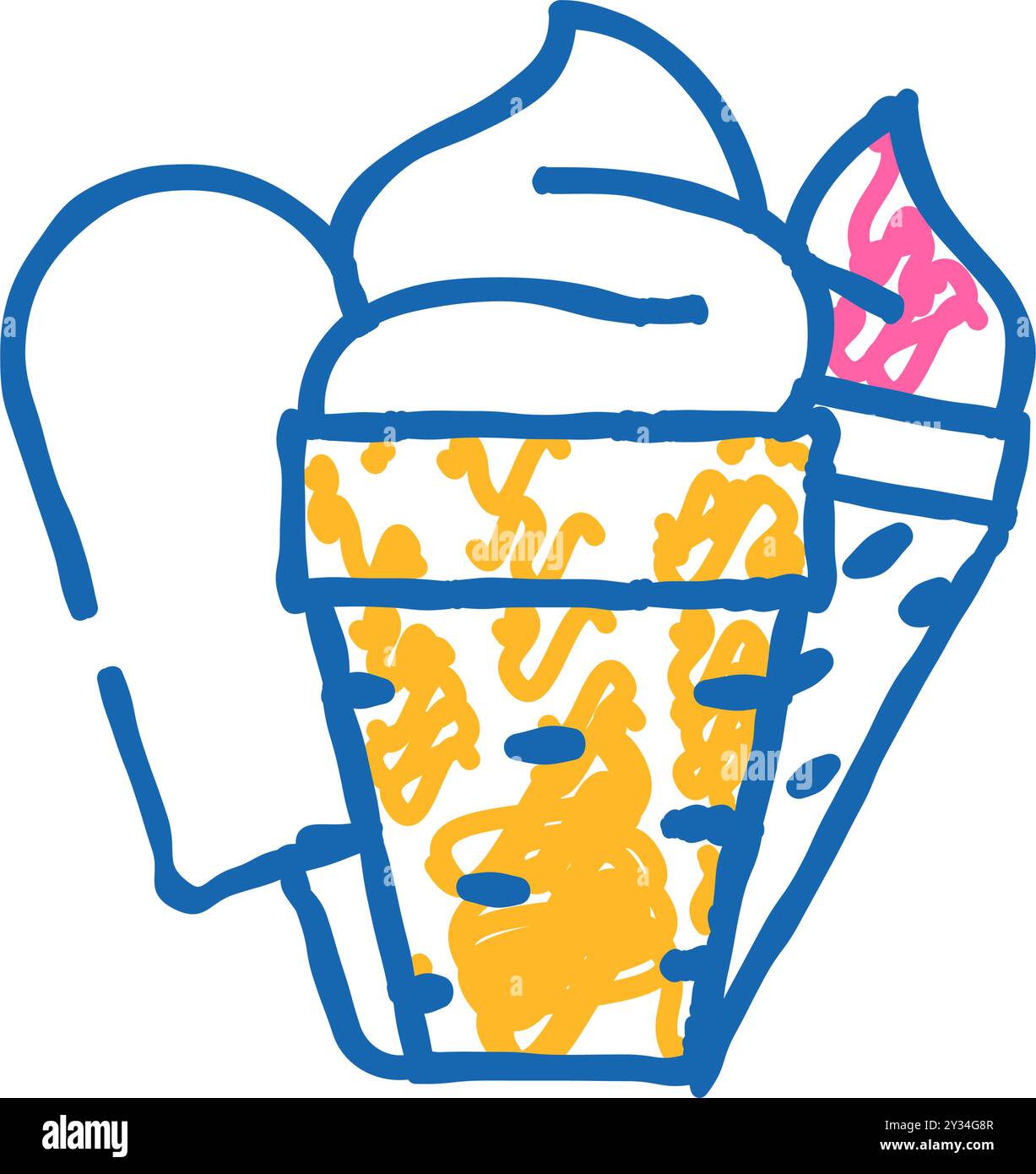 ice cream department icon doodle illustration Stock Vector Image & Art ...