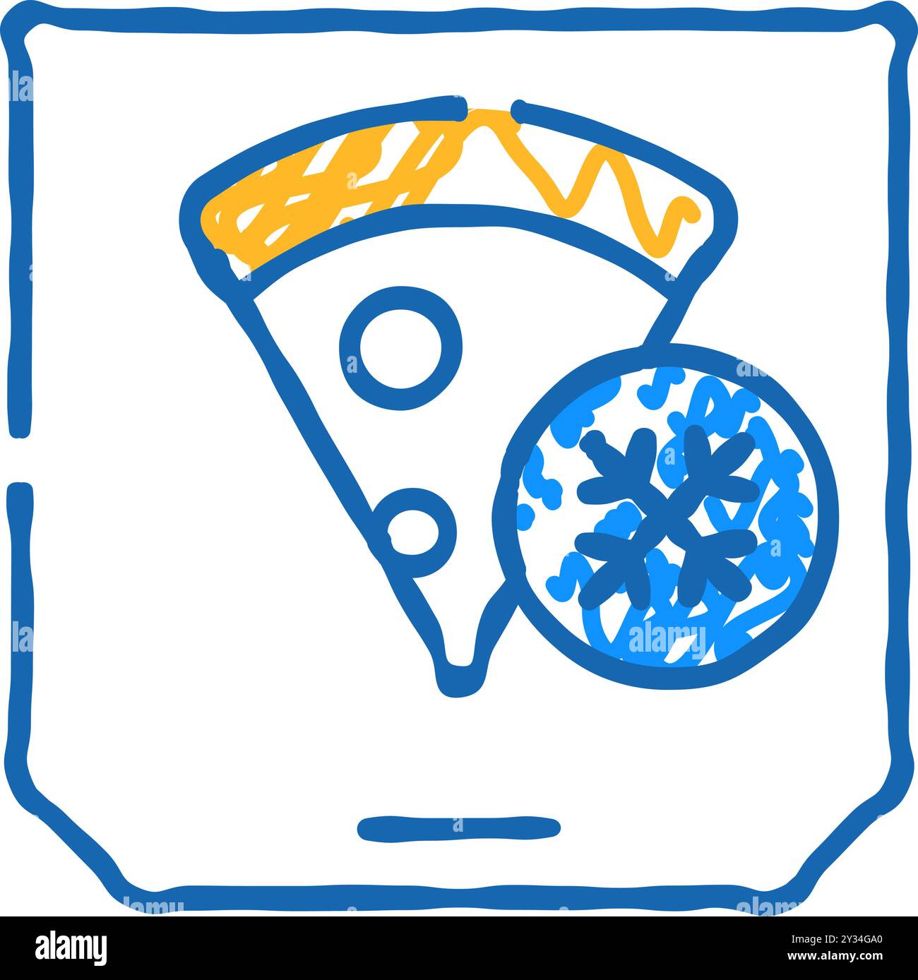 pizza frozen food icon doodle illustration Stock Vector Image & Art - Alamy