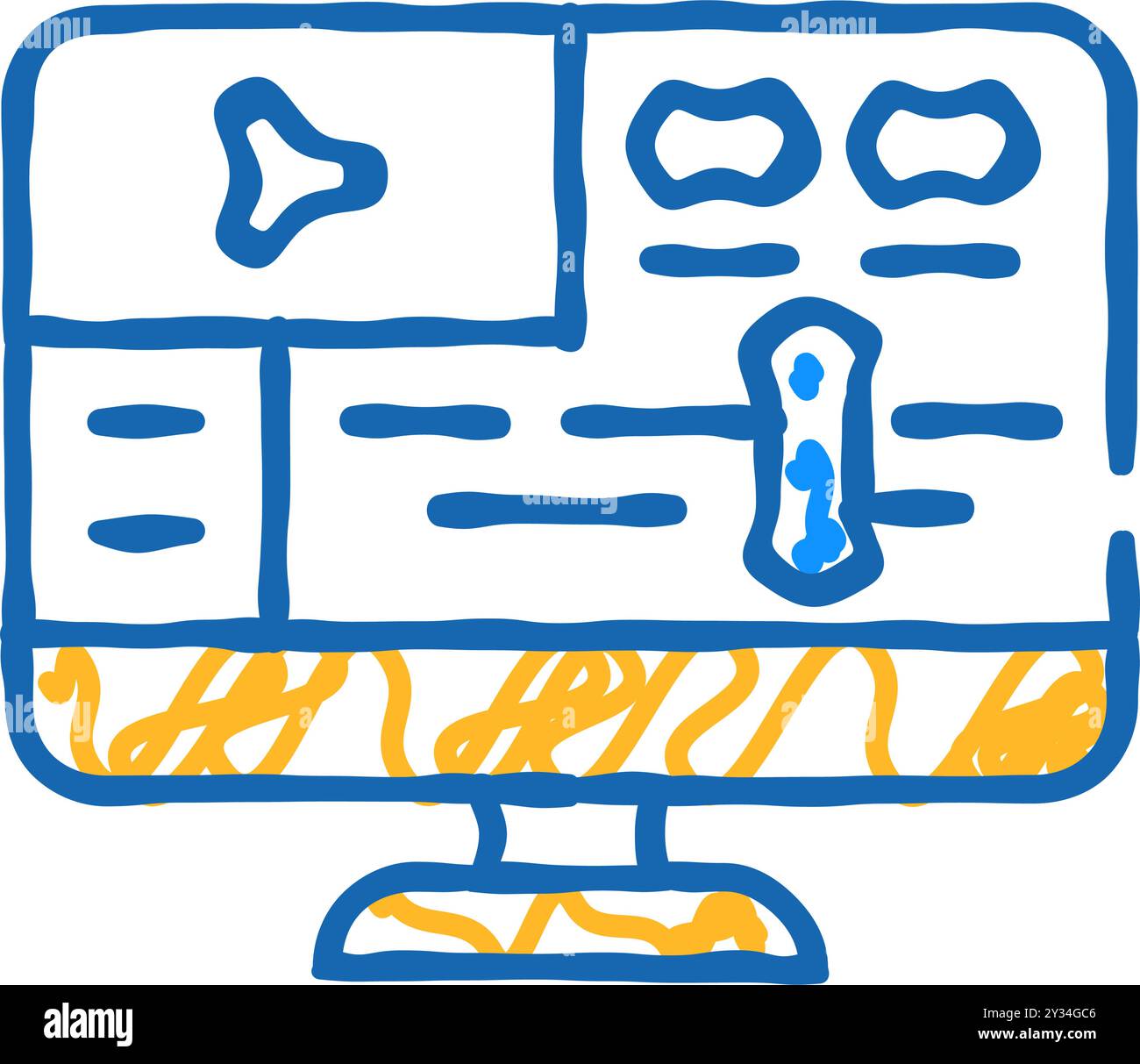 video processing software icon doodle illustration Stock Vector Image ...