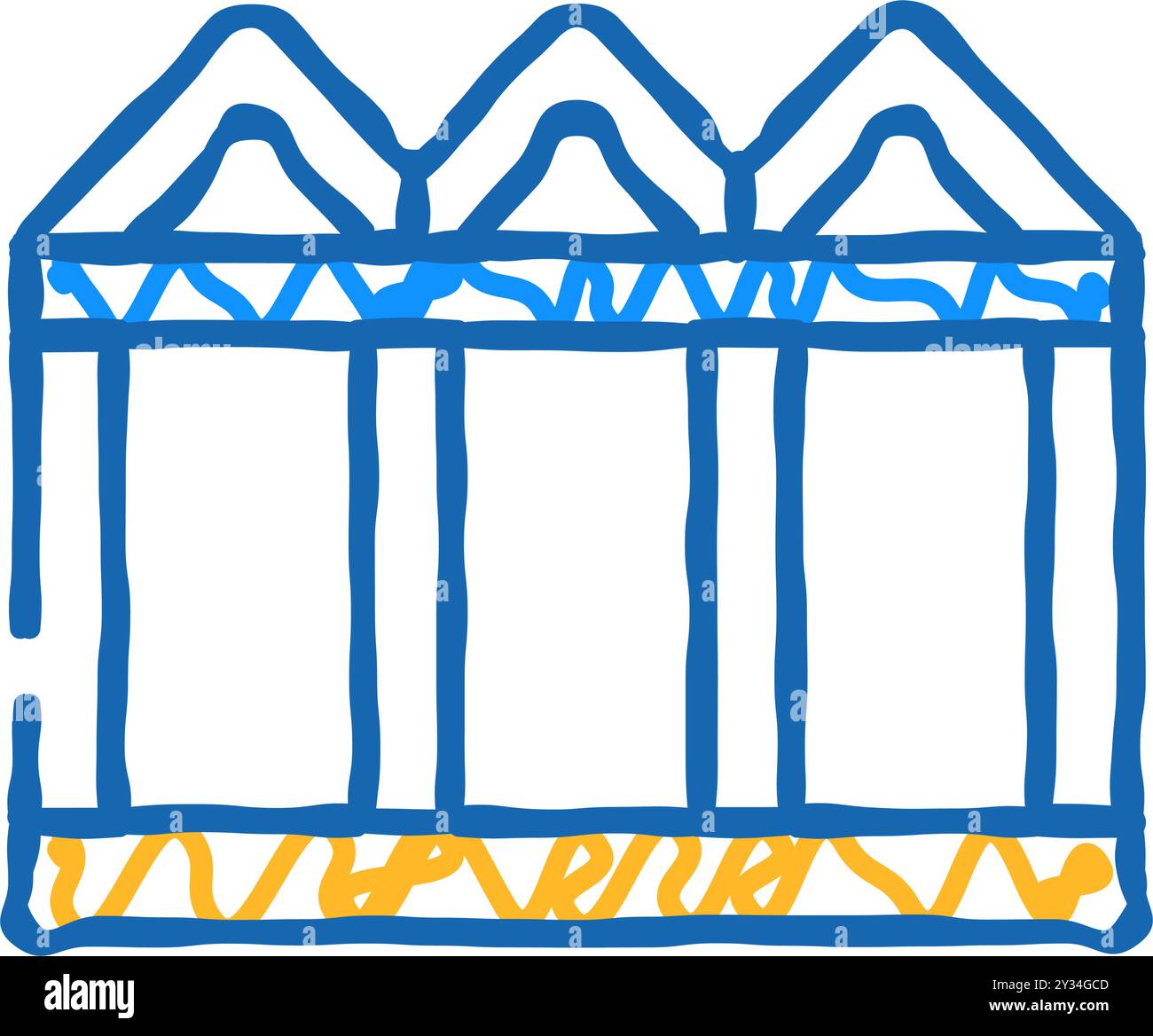 construction metallic material frame icon doodle illustration Stock ...