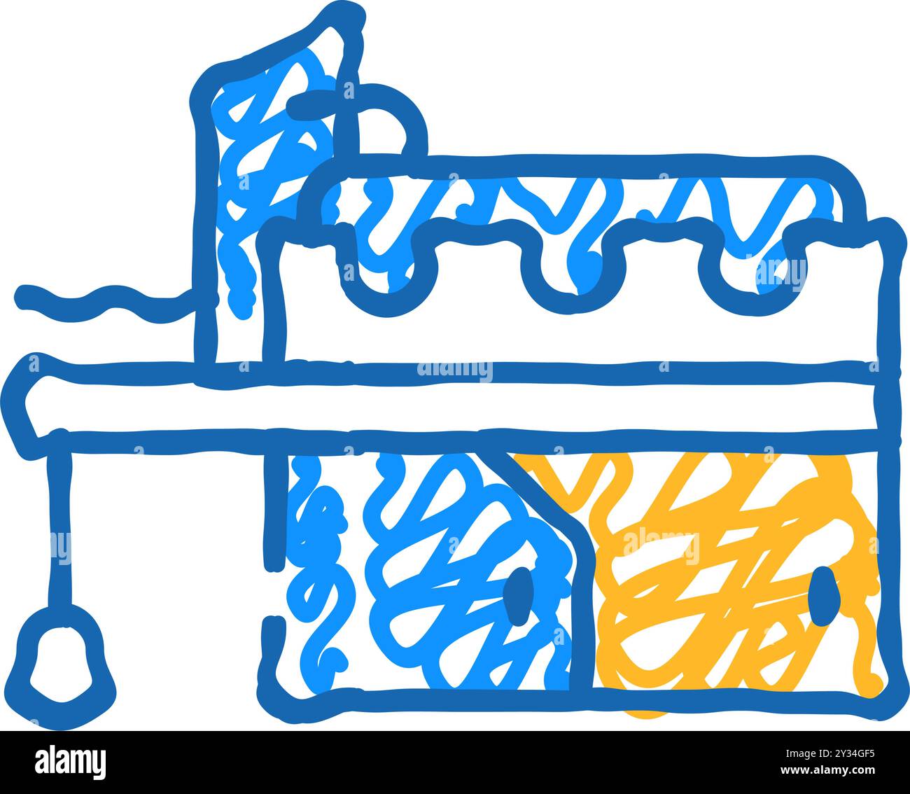 metal production industry equipment icon doodle illustration Stock ...