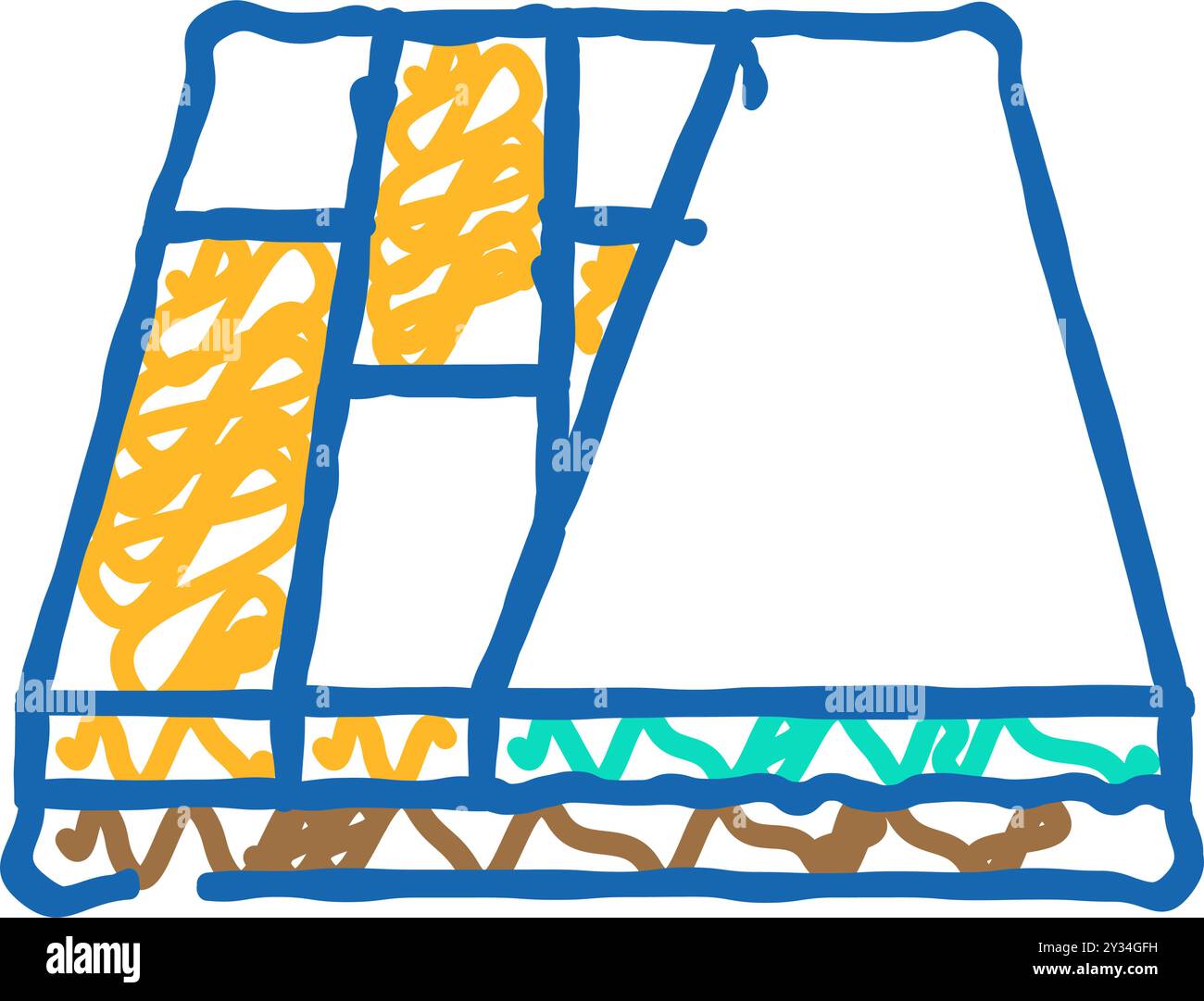 various materials floor icon doodle illustration Stock Vector Image ...