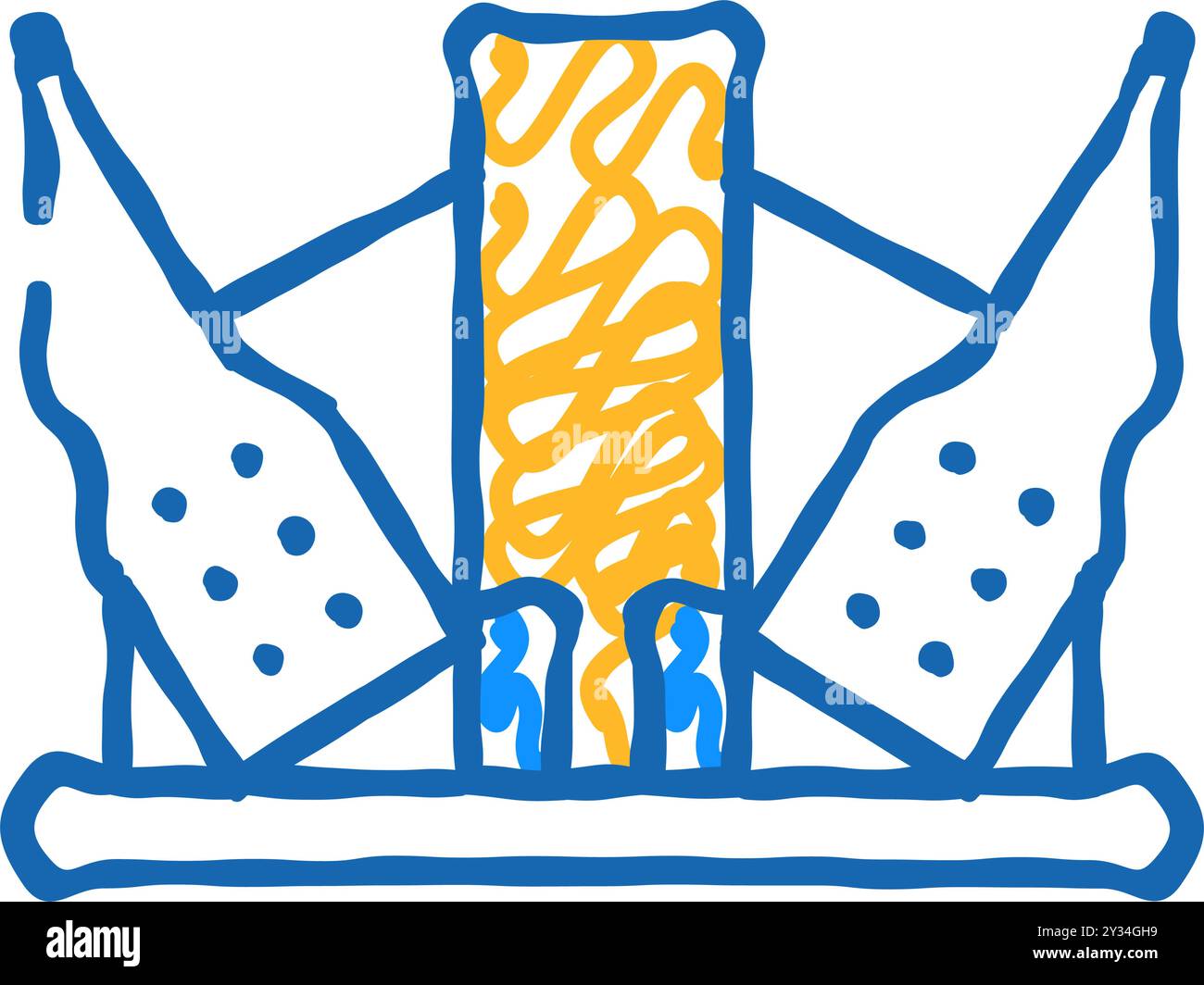 modern metal frame building icon doodle illustration Stock Vector Image ...