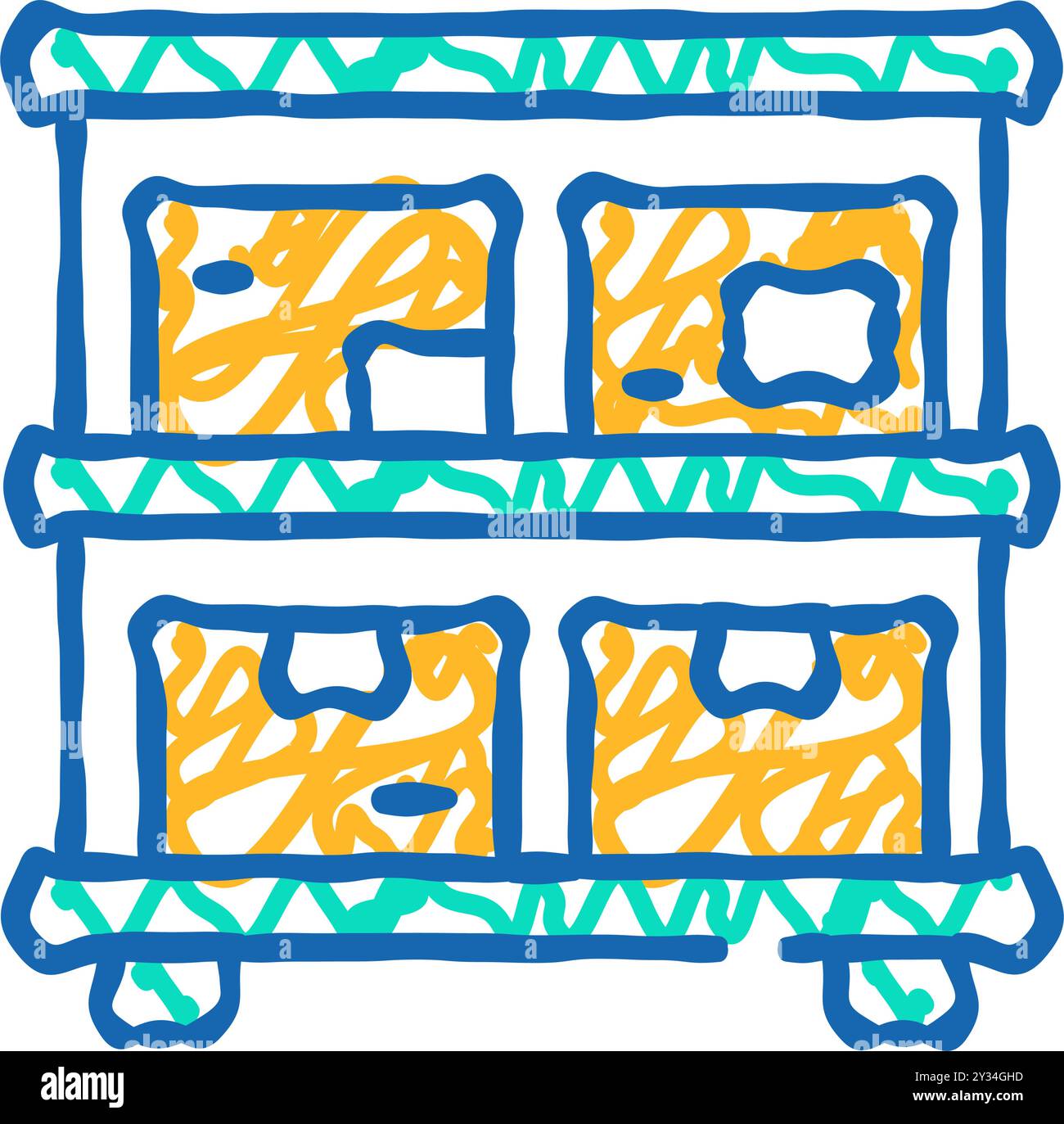 warehouse shelves icon doodle illustration Stock Vector Image & Art - Alamy